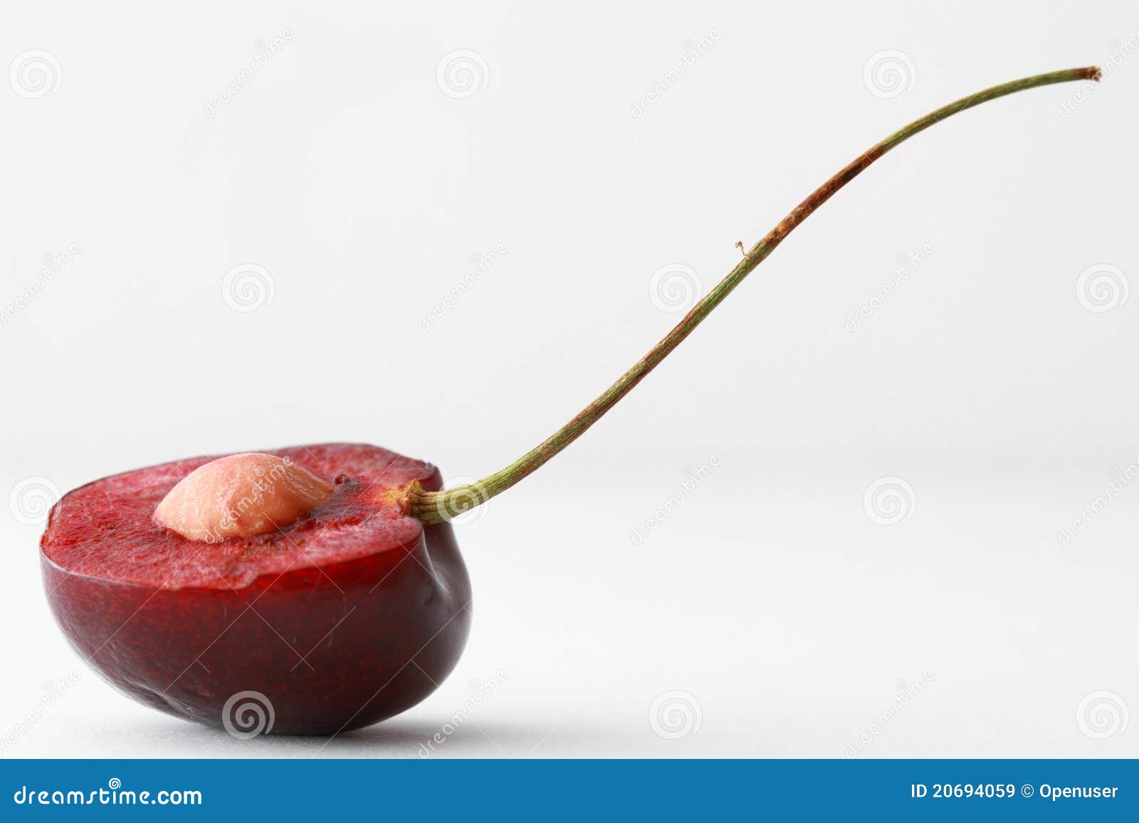 Cherry Half stock image. Image of flesh, curve, cherry - 20694059
