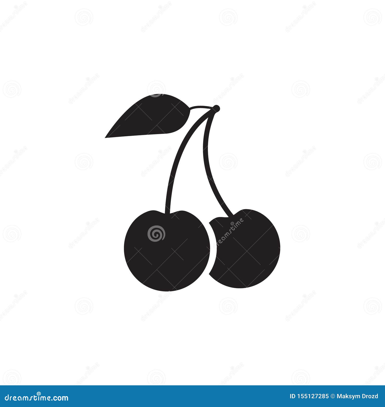 Cherry icon. cherry sign stock illustration. Illustration of natural ...