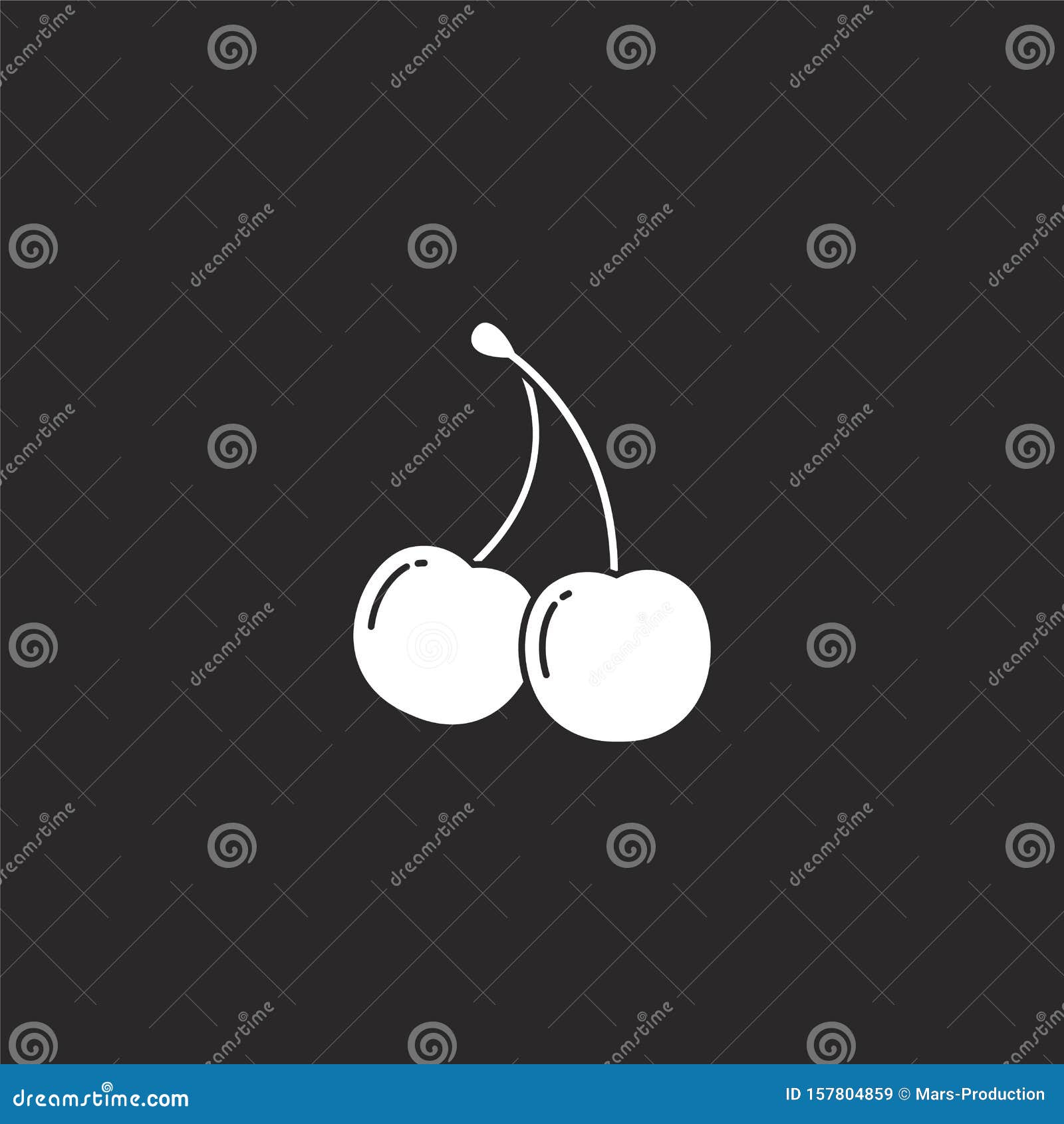 Cherry Icon. Filled Cherry Icon for Website Design and Mobile, App ...