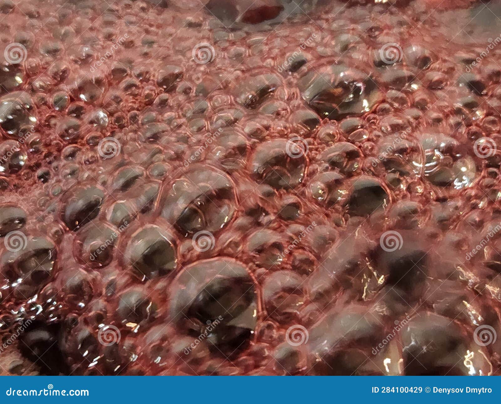 Cherry Jam. Boiling Jam Surface Stock Image - Image of pattern ...