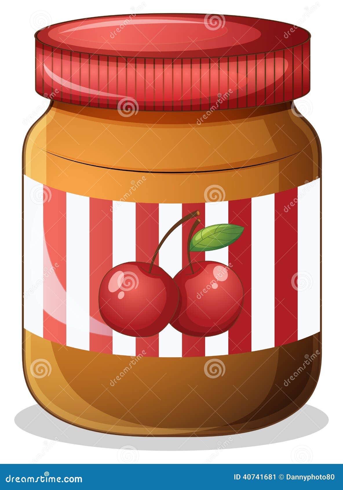 A cherry jam stock vector. Illustration of background - 40741681
