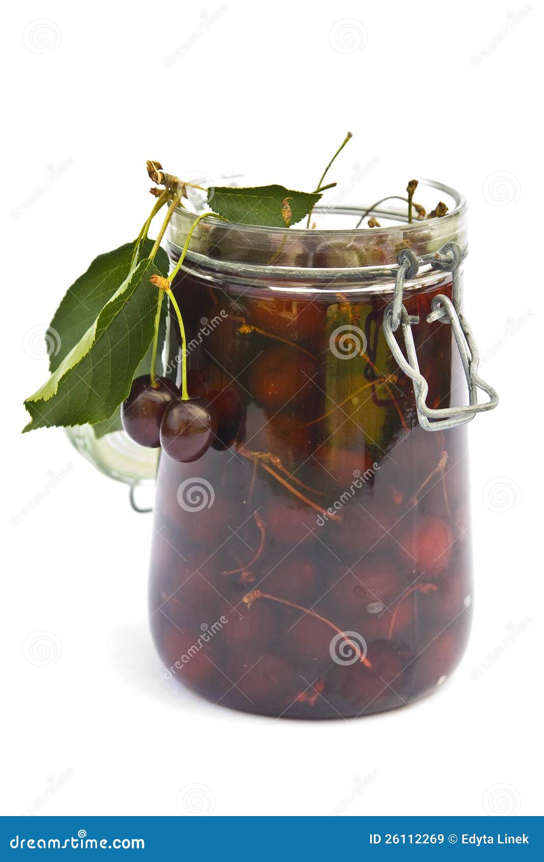Cherry jar stock image. Image of juicy, berries, cherry - 26112269