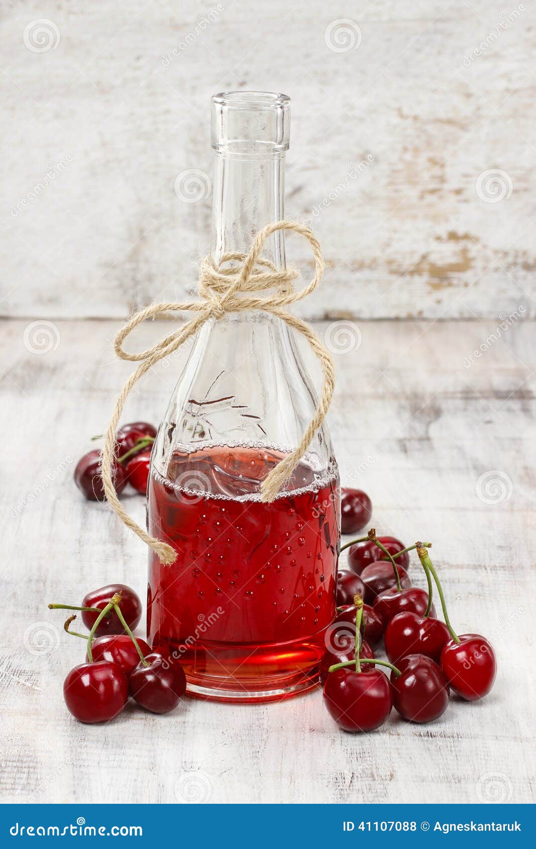 Cherry juice in a bottle stock photo. Image of festive - 41107088