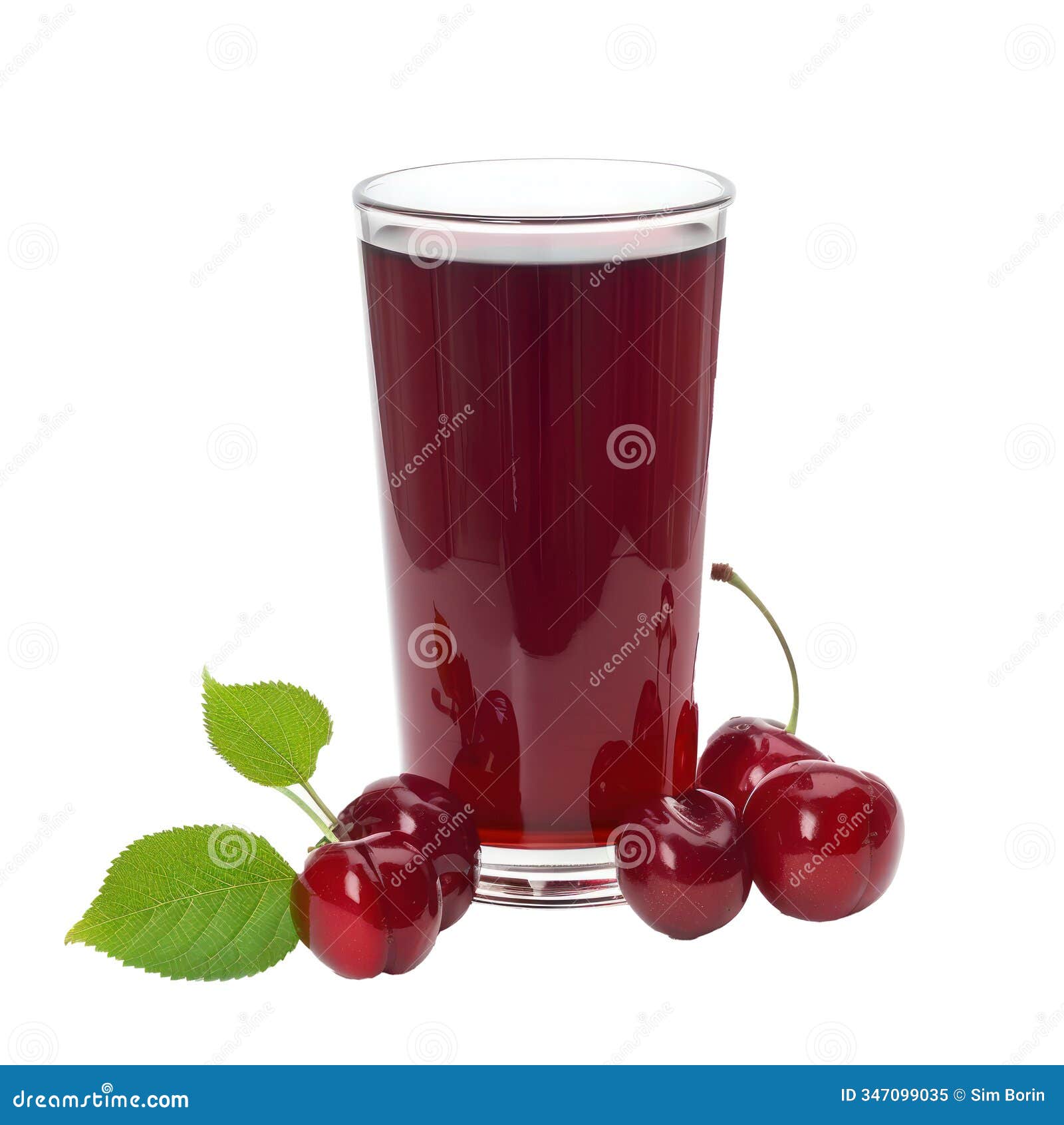Cherry Juice Front View Isolate Stock Illustration - Illustration of ...