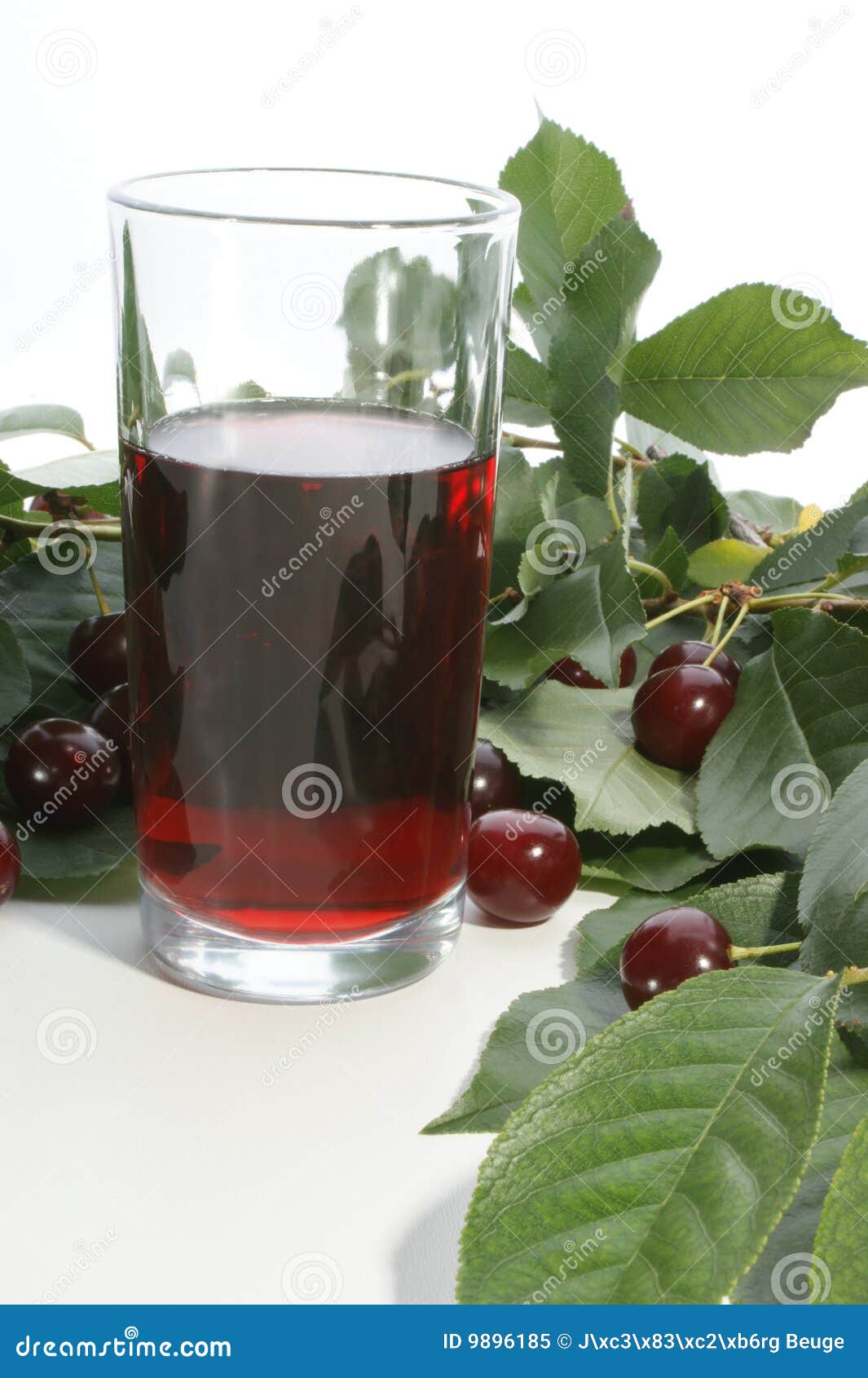 Cherry Juice and Red Cherries Stock Image - Image of fruit, refreshing ...