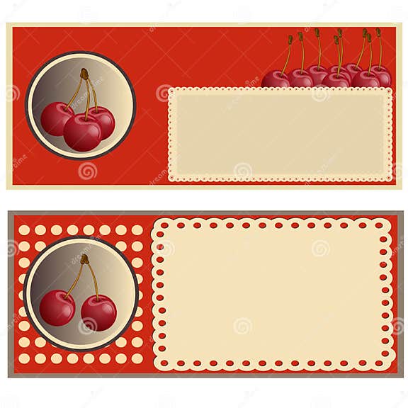 Cherry label stock vector. Illustration of romantic, decorate - 23630295