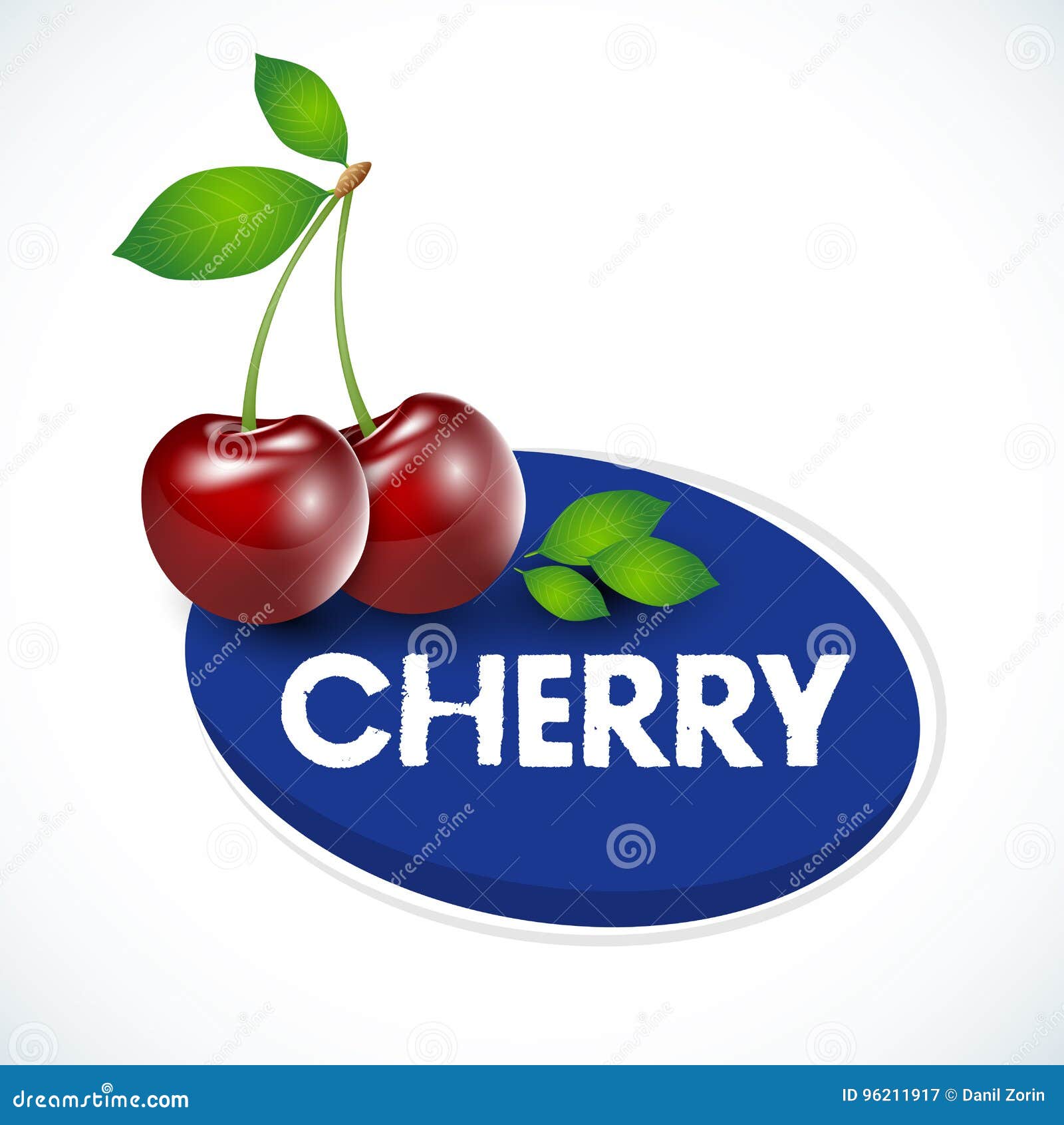 Cherry Label Template.Vector Illustration on the Theme of the Logo for ...