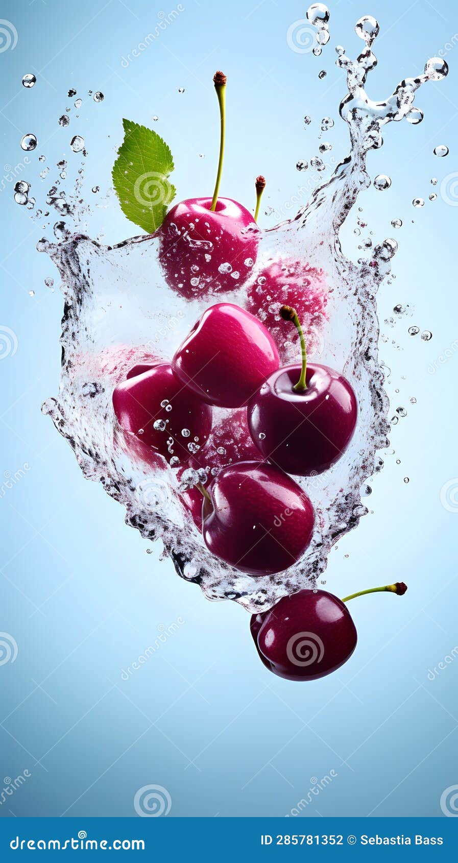 Cherry Limeade, Lemonade, Cola, Cocktail in Glass Stock Photo - Image ...