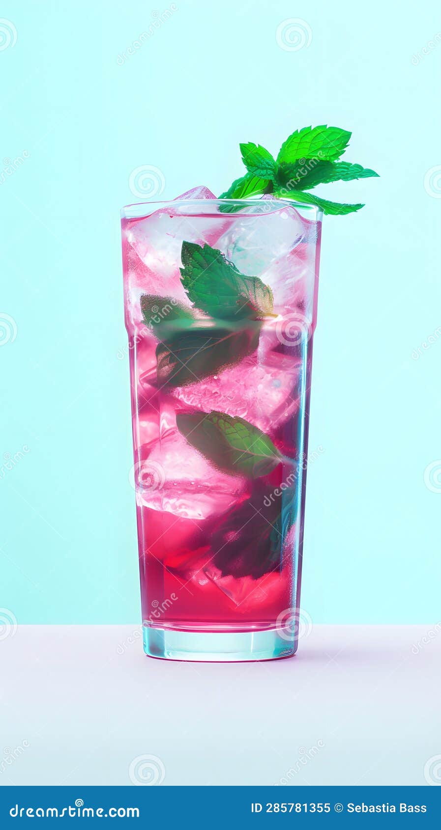 Cherry Limeade, Lemonade, Cola, Cocktail in Glass Stock Image - Image ...