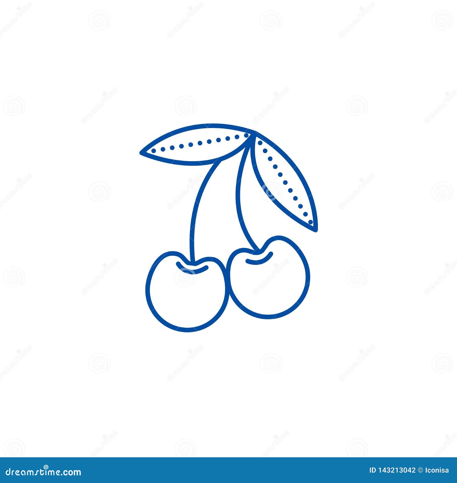 Cherry Line Icon Concept. Cherry Flat Vector Symbol, Sign, Outline ...