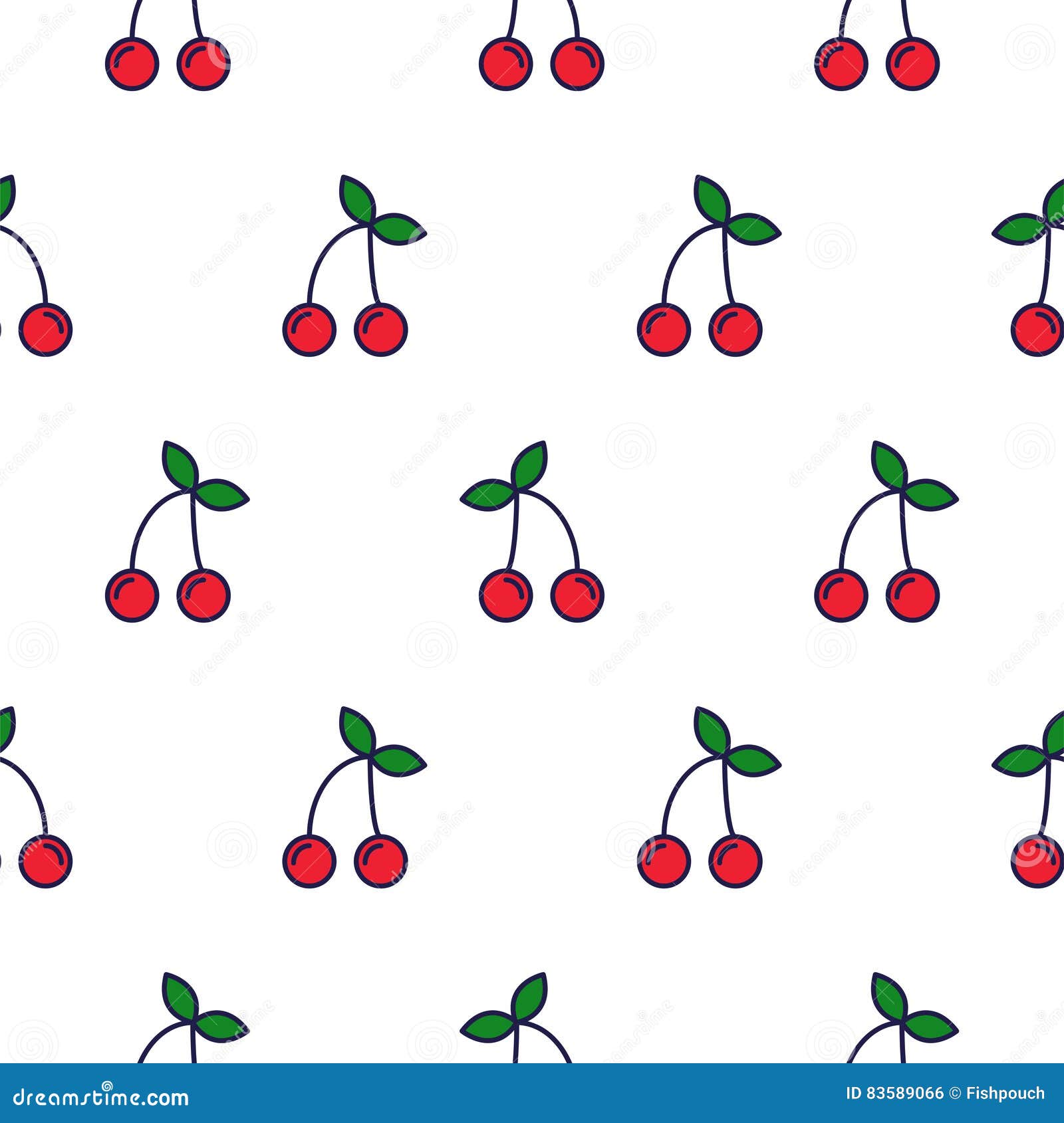 Cherry Line Icon, Outline Vector Illustration Isolated On White ...