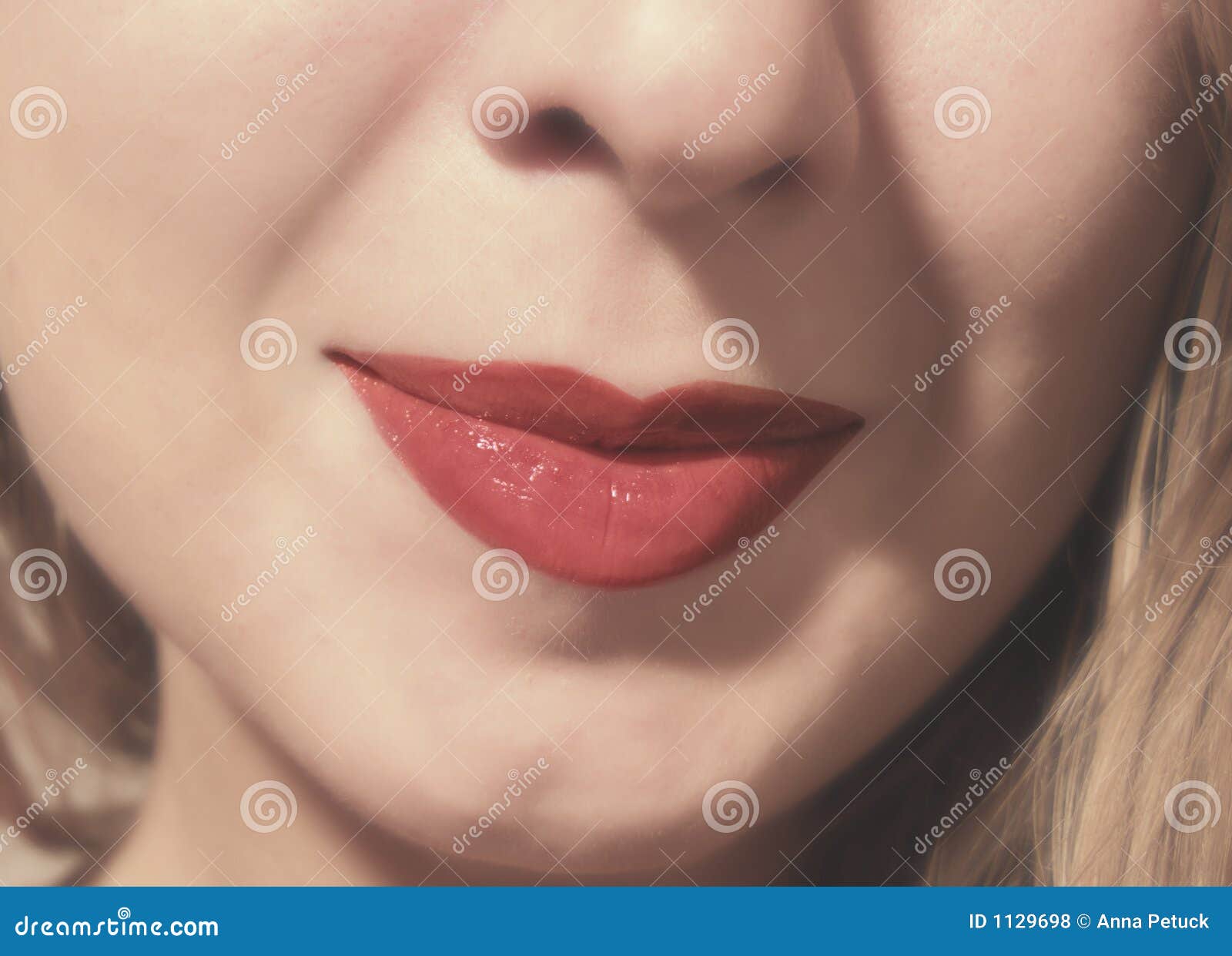 Cherry lips stock photo. Image of kiss, closeup, shine - 1129698
