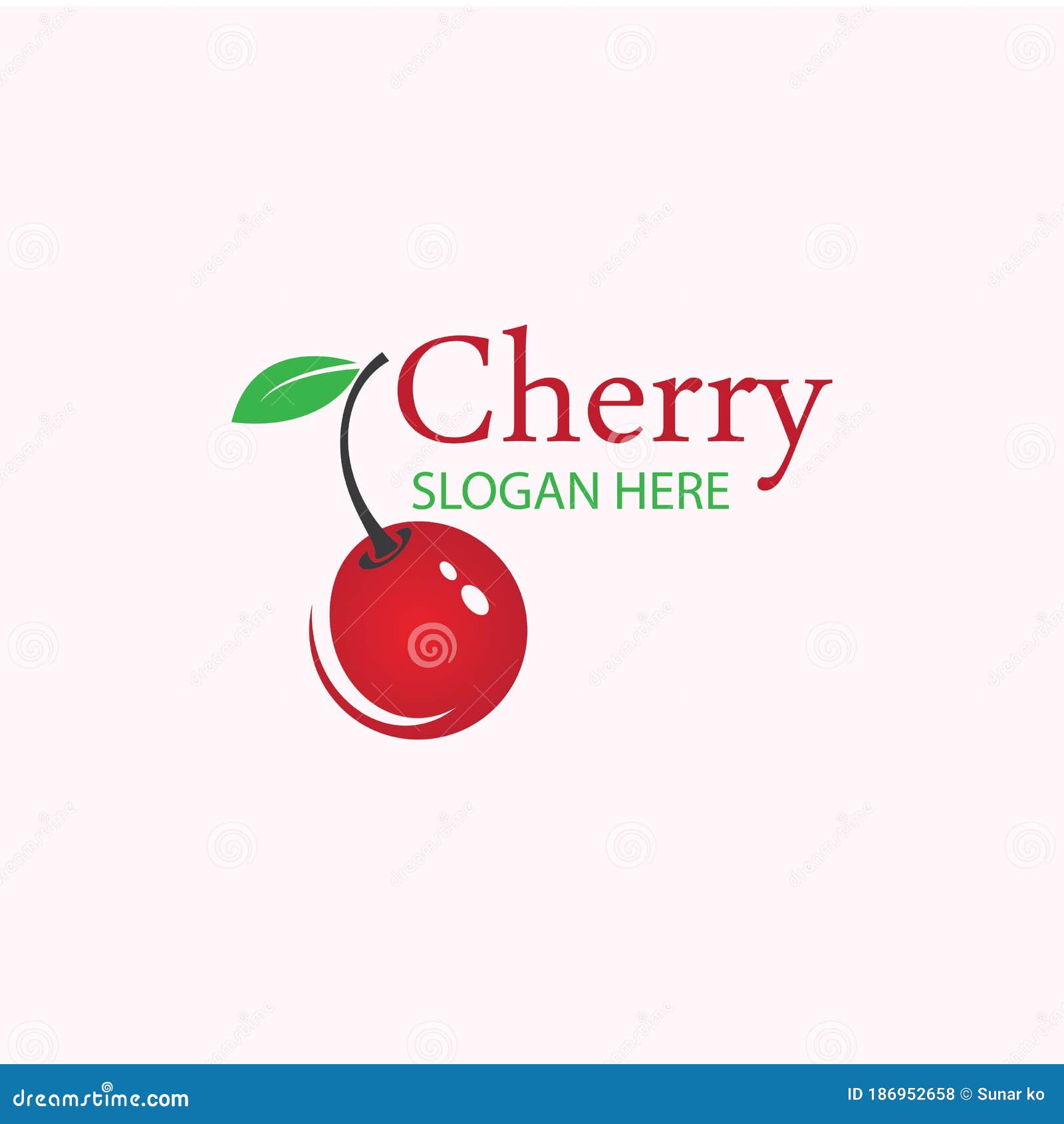 Cherry Logo Design Template. Vector Illustration Stock Vector ...