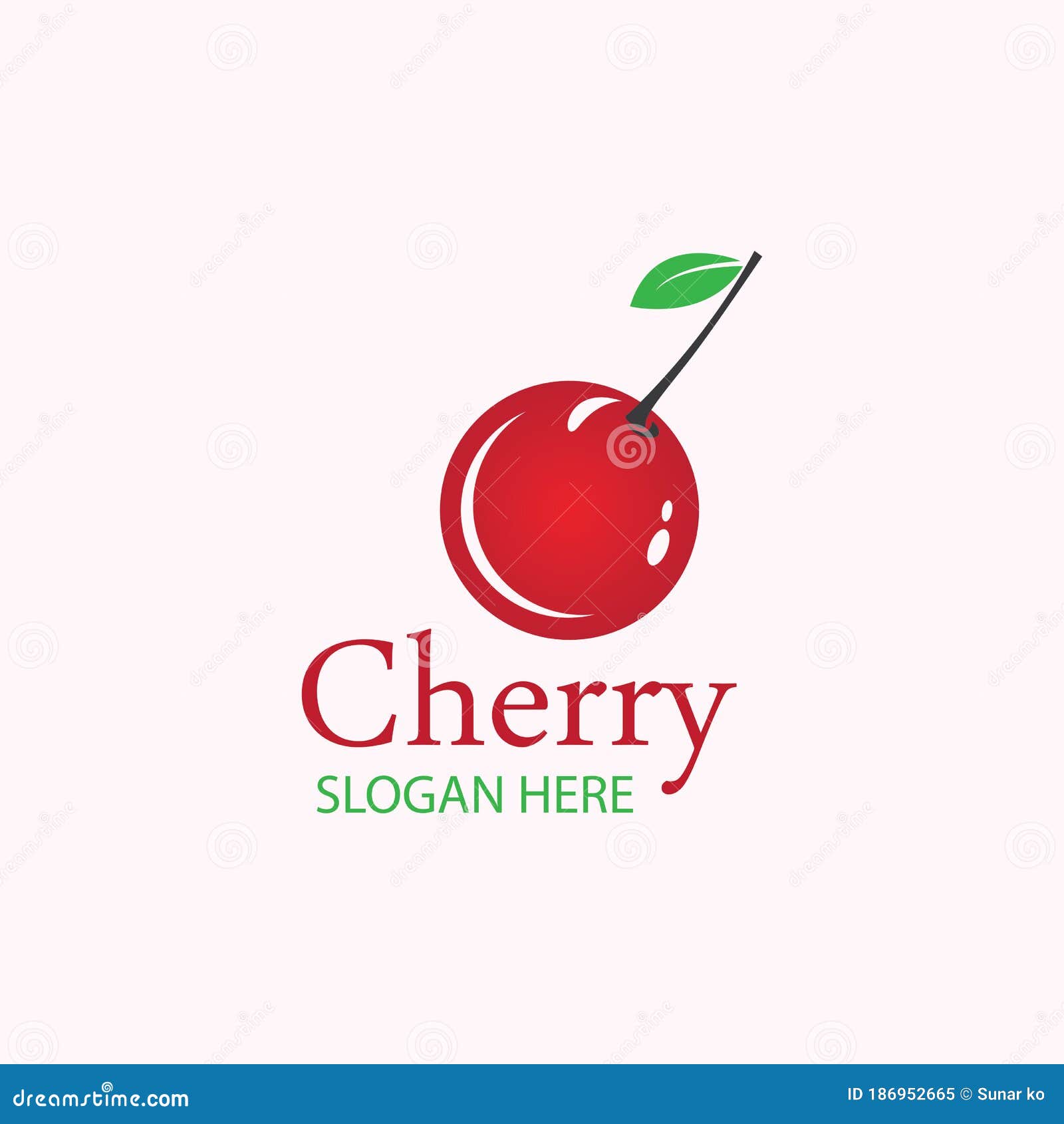 Cherry Logo Design Template. Vector Illustration Stock Vector ...