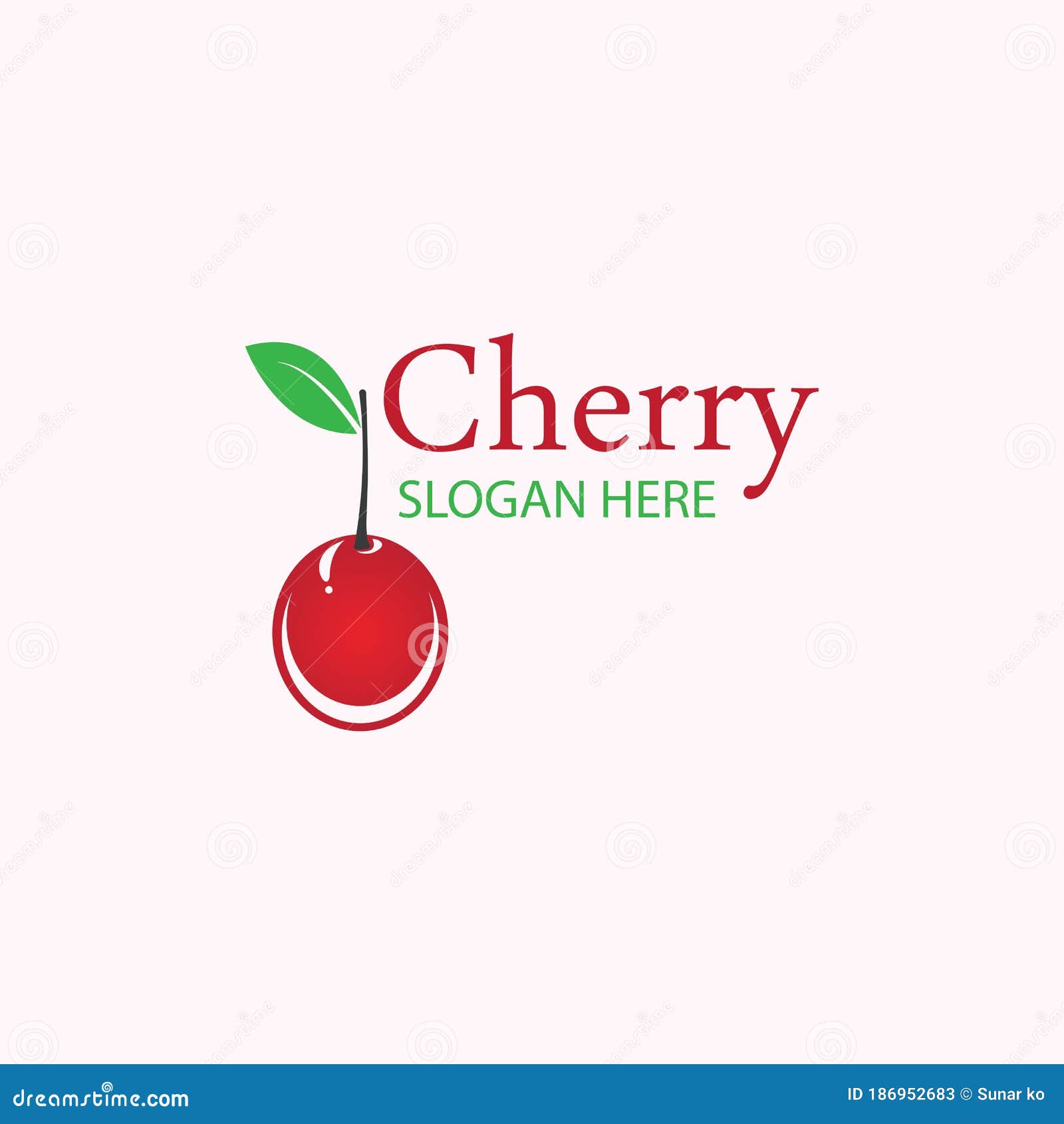 Cherry Logo Design Template. Vector Illustration Stock Vector ...
