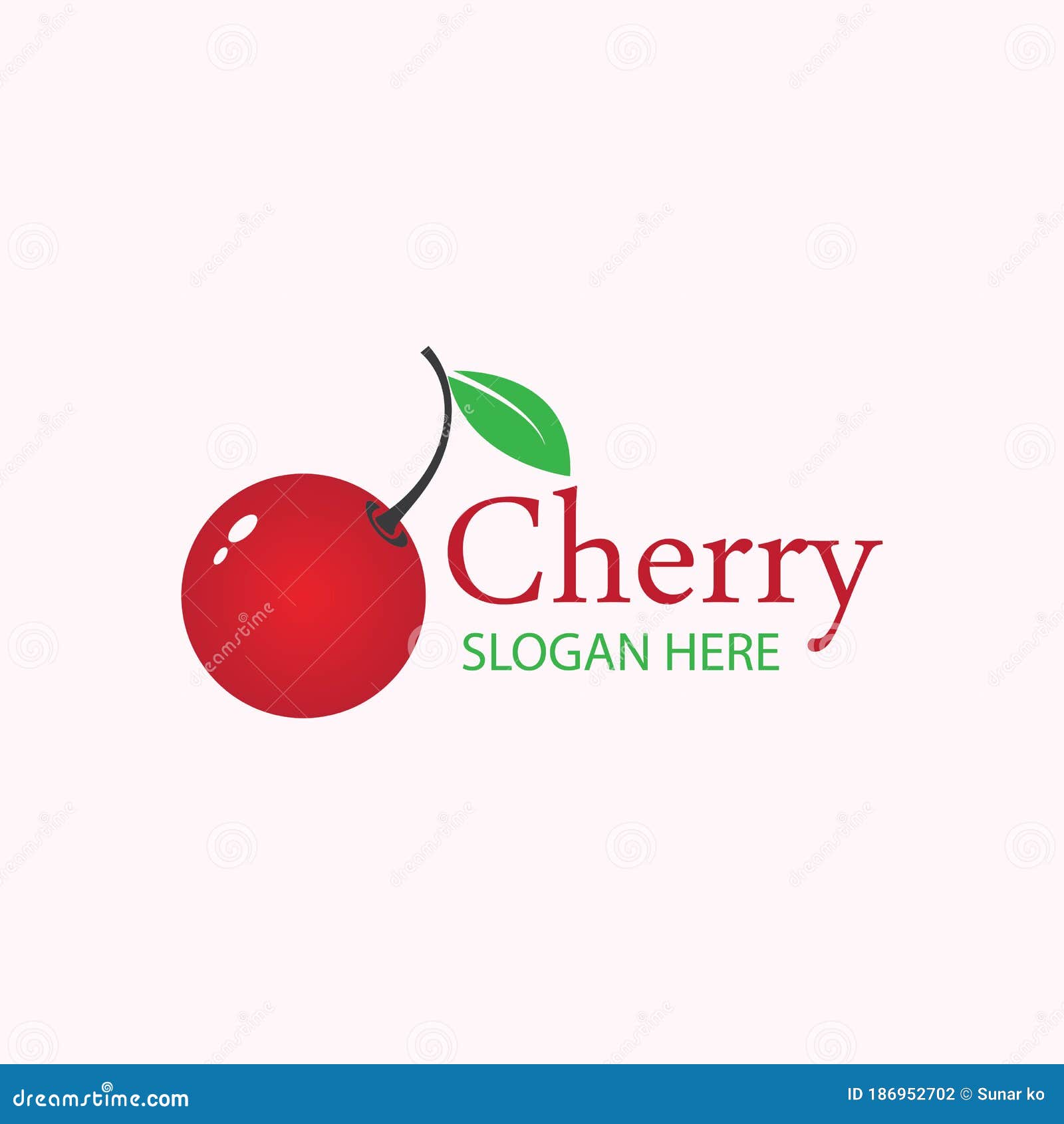 Cherry Logo Design Template. Vector Illustration Stock Vector ...