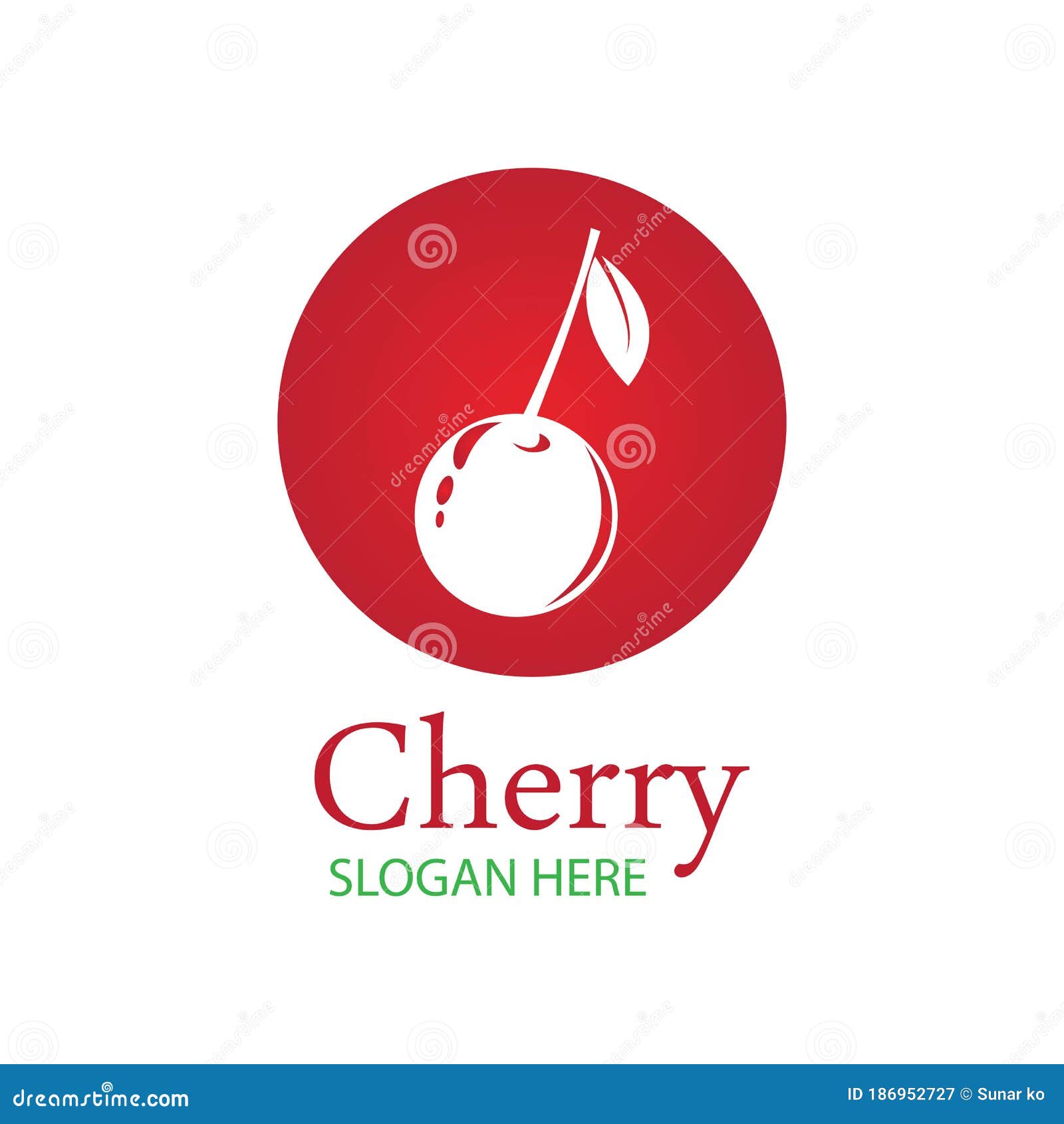 Cherry Logo Design Template. Vector Illustration Stock Vector ...