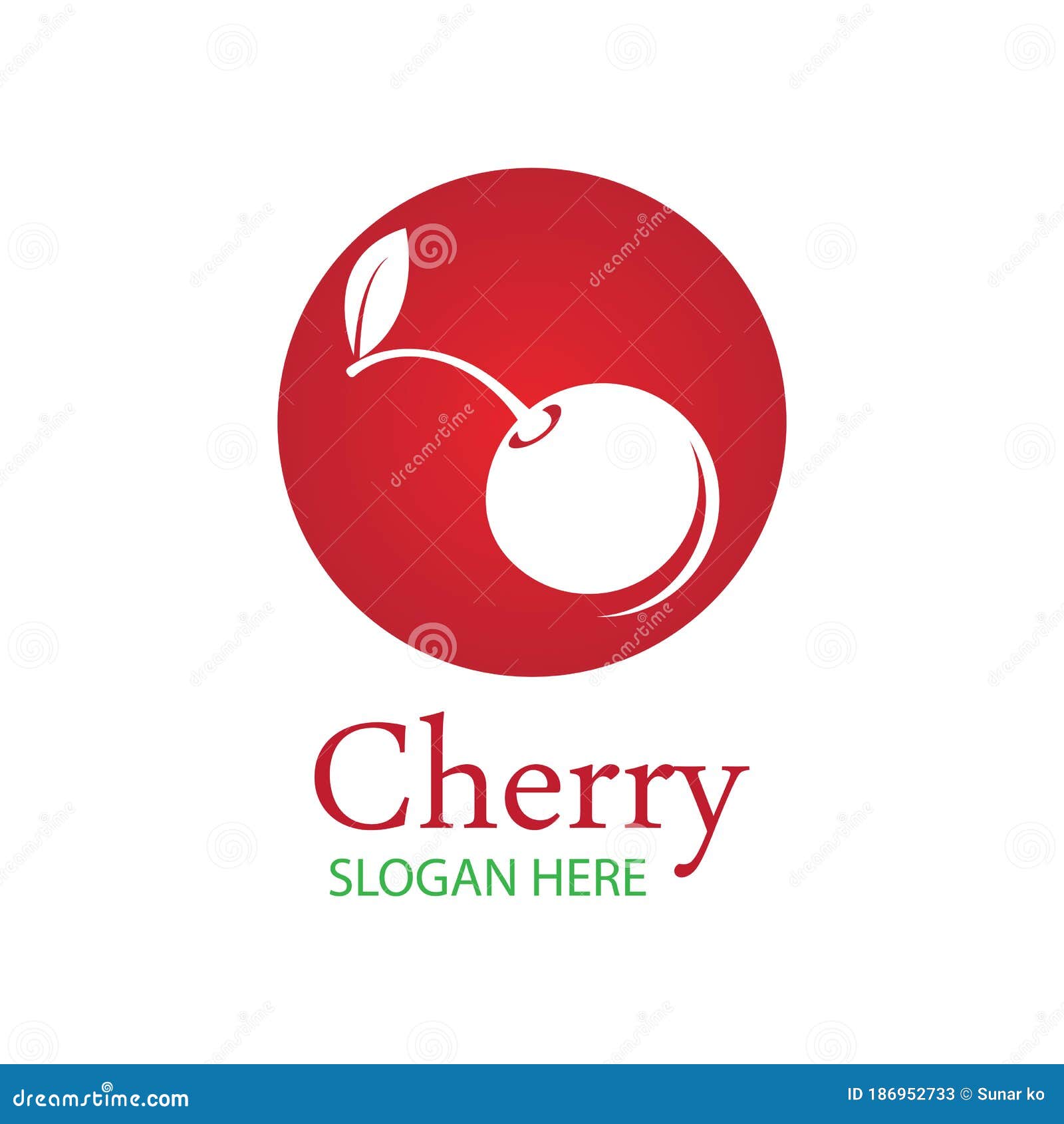 Cherry Logo Design Template. Vector Illustration Stock Vector ...