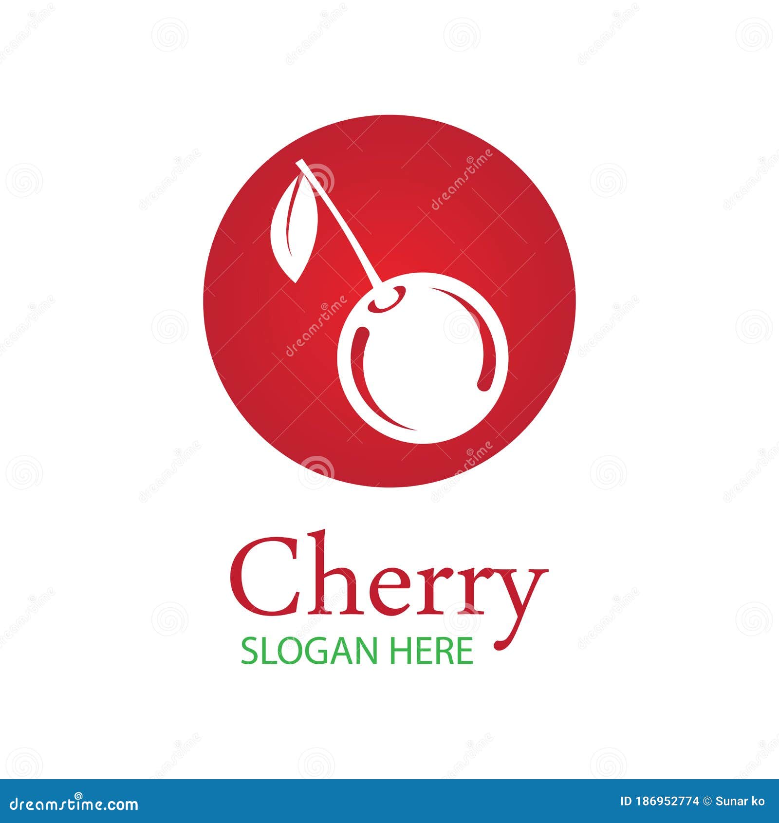 Cherry Logo Design Template. Vector Illustration Stock Vector ...
