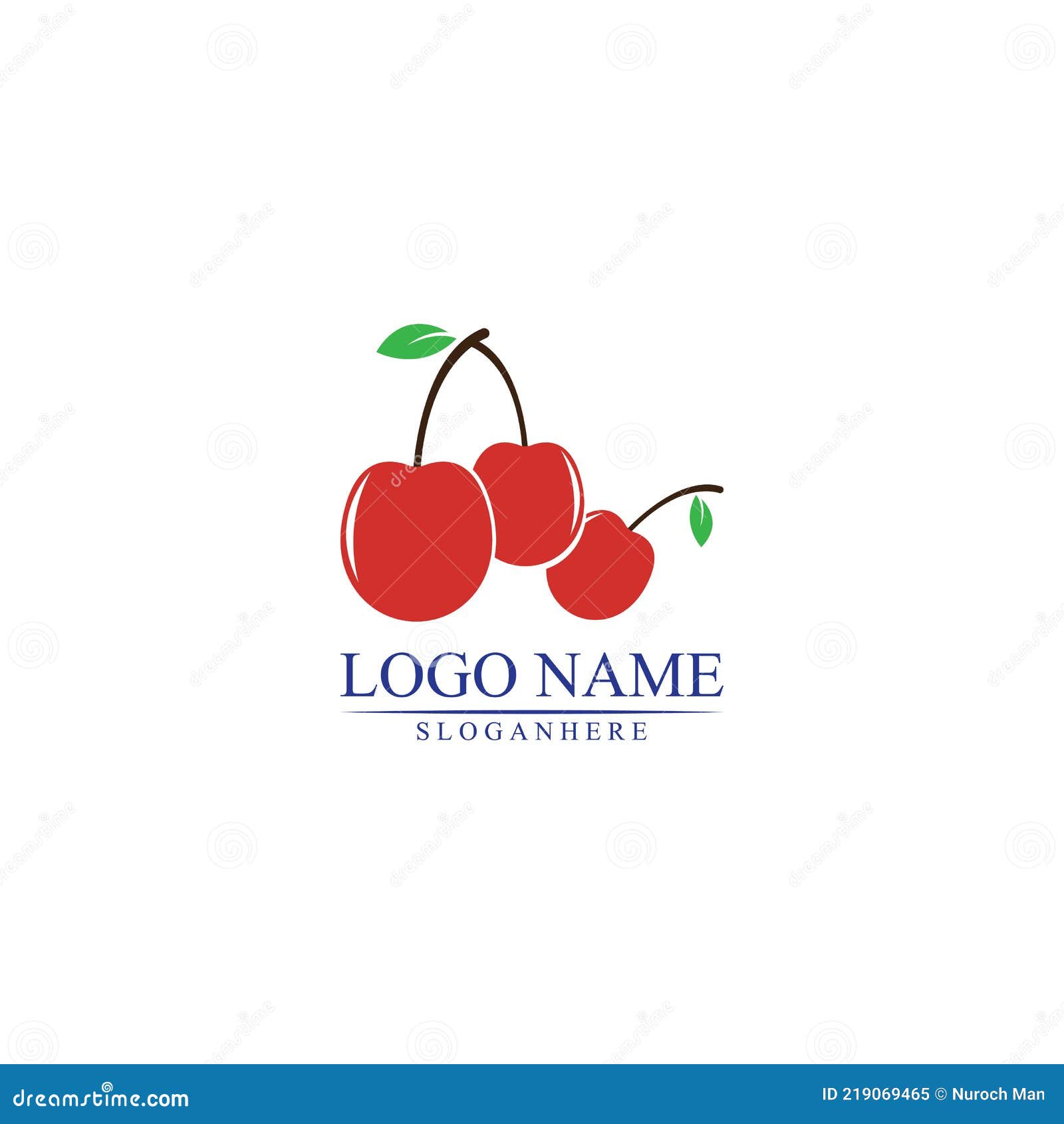 Cherry Logo Design Template. Vector Illustration Stock Vector ...