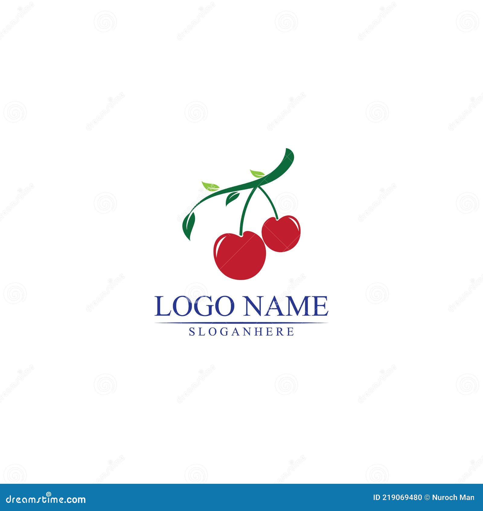 Cherry Logo Design Template. Vector Illustration Stock Vector ...