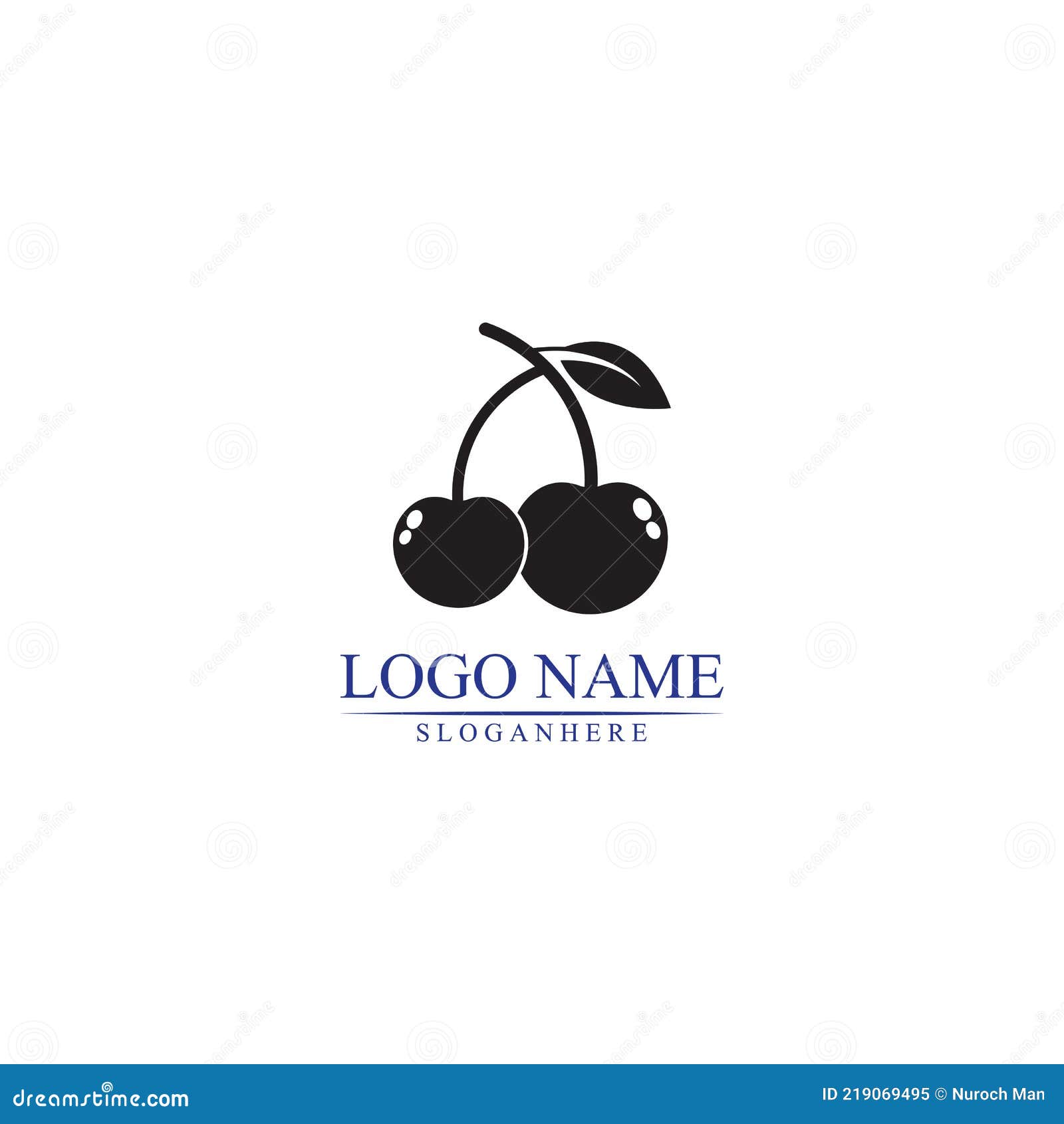 Cherry Logo Design Template. Vector Illustration Stock Vector ...