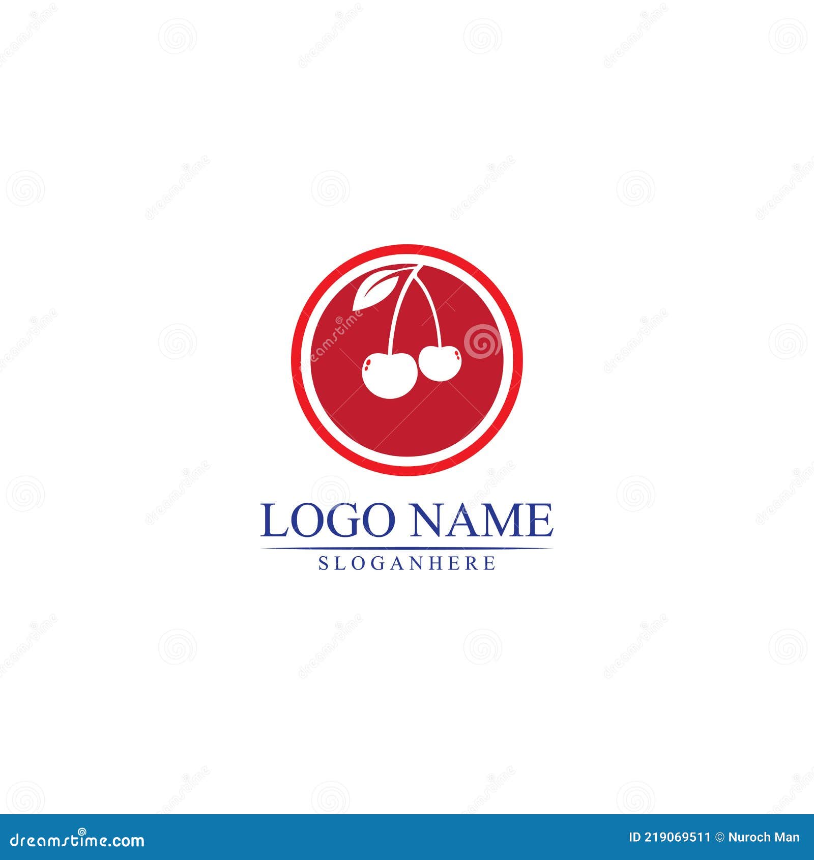 Cherry Logo Design Template. Vector Illustration Stock Vector ...