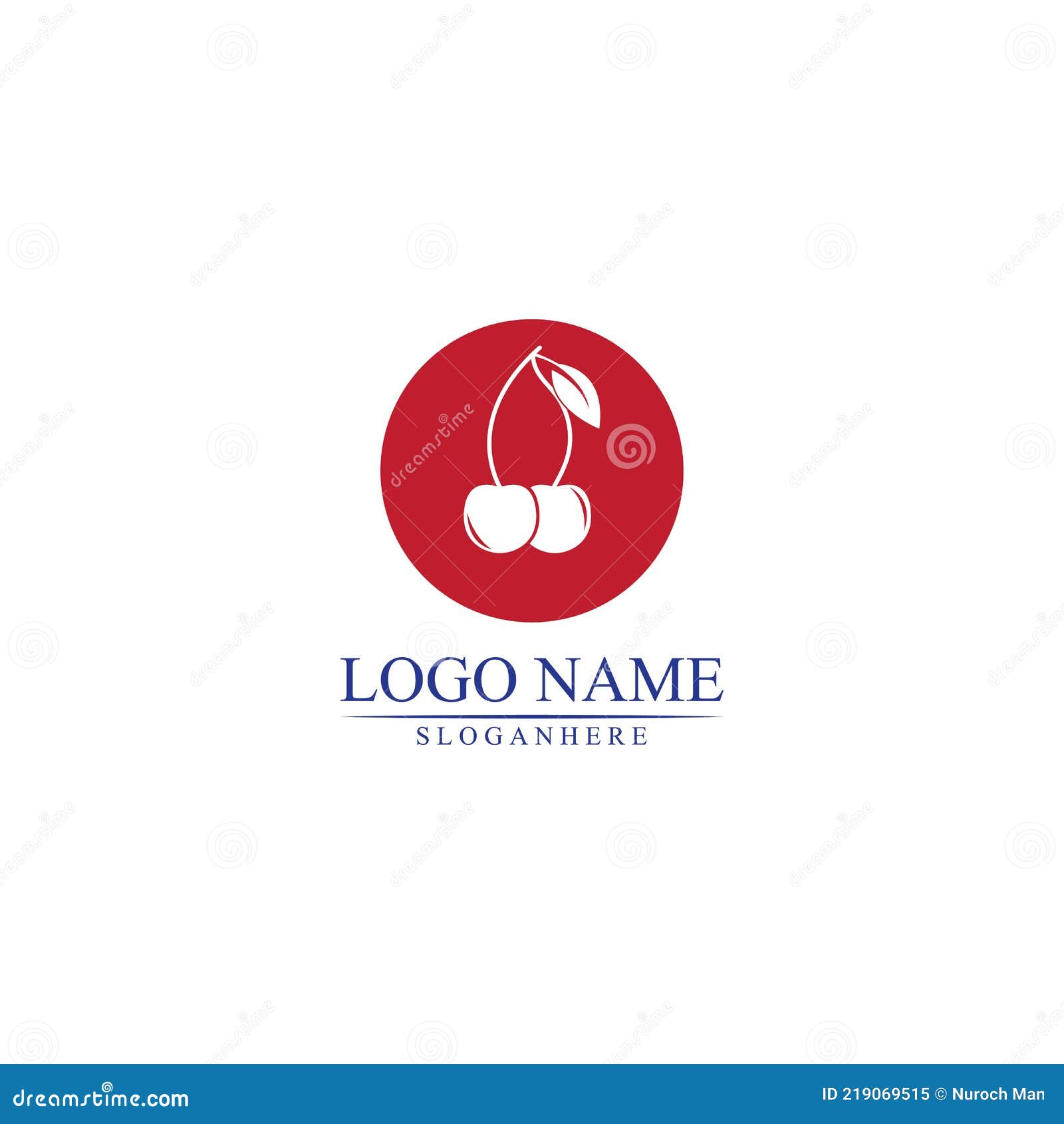 Cherry Logo Design Template. Vector Illustration Stock Vector ...