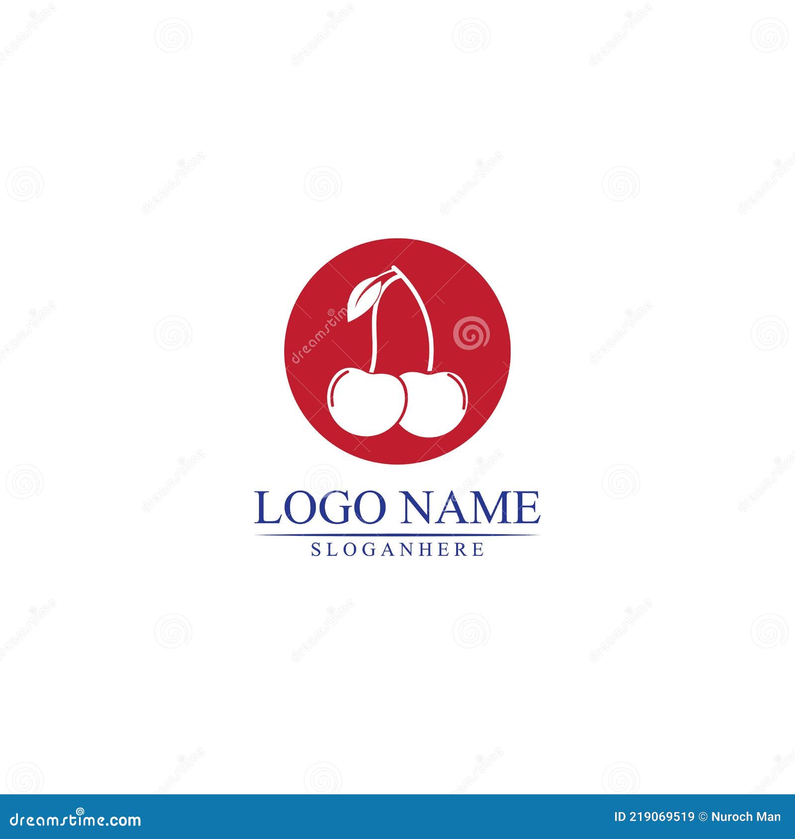 Cherry Logo Design Template. Vector Illustration Stock Vector ...