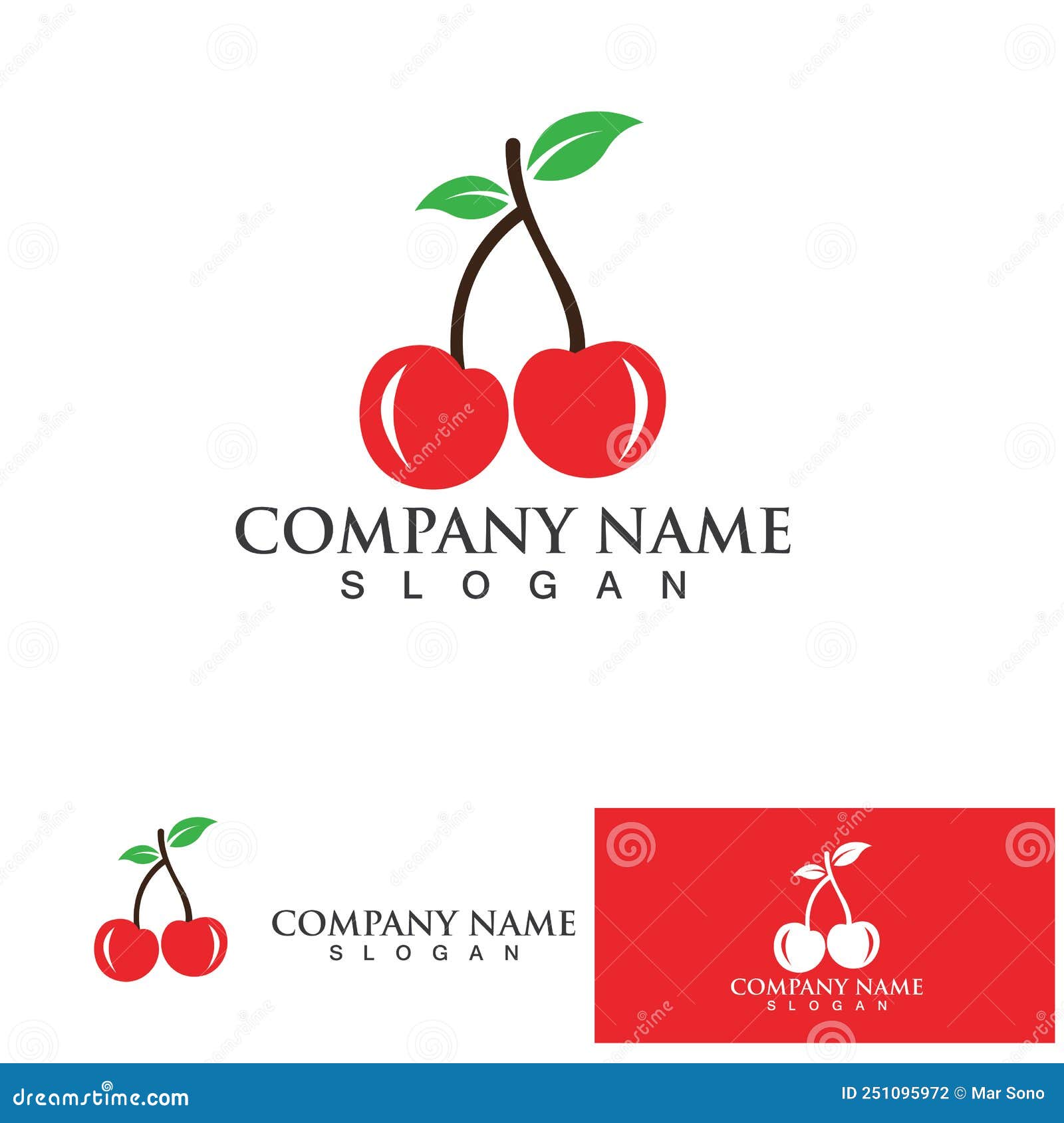 Cherry Logo Design Template. Vector Illustration Stock Vector ...