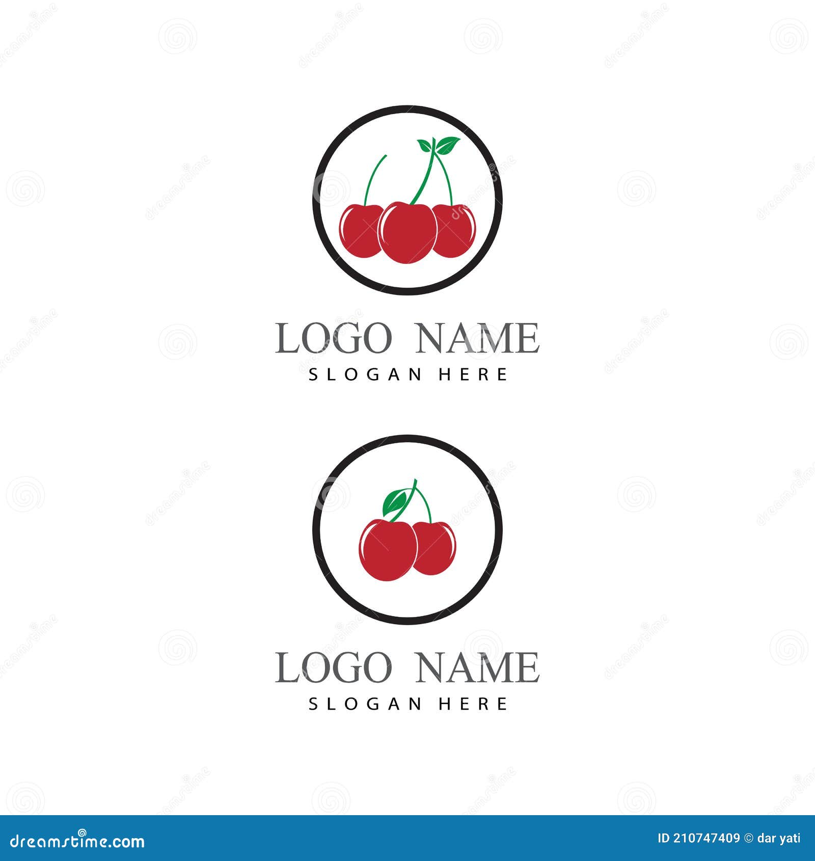 Cherry Logo Template Design Illustration Stock Illustration ...