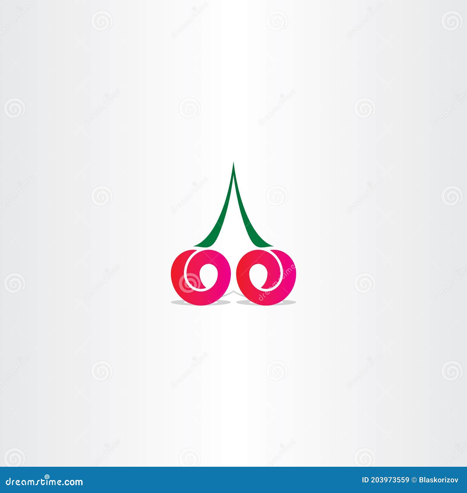 Cherry Logo Vector Stylized Icon Design Stock Vector - Illustration of ...
