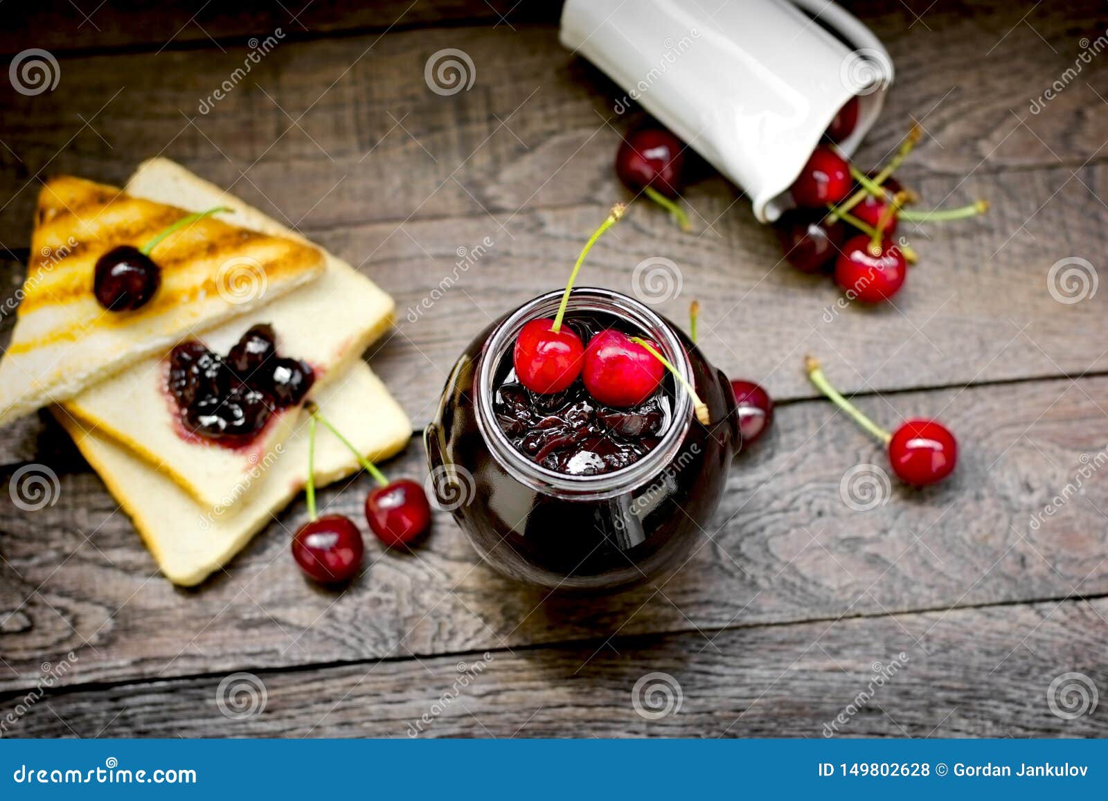 Cherry Marmelade Jam Made with Fresh Organic Cherries, Cherry Jam ...