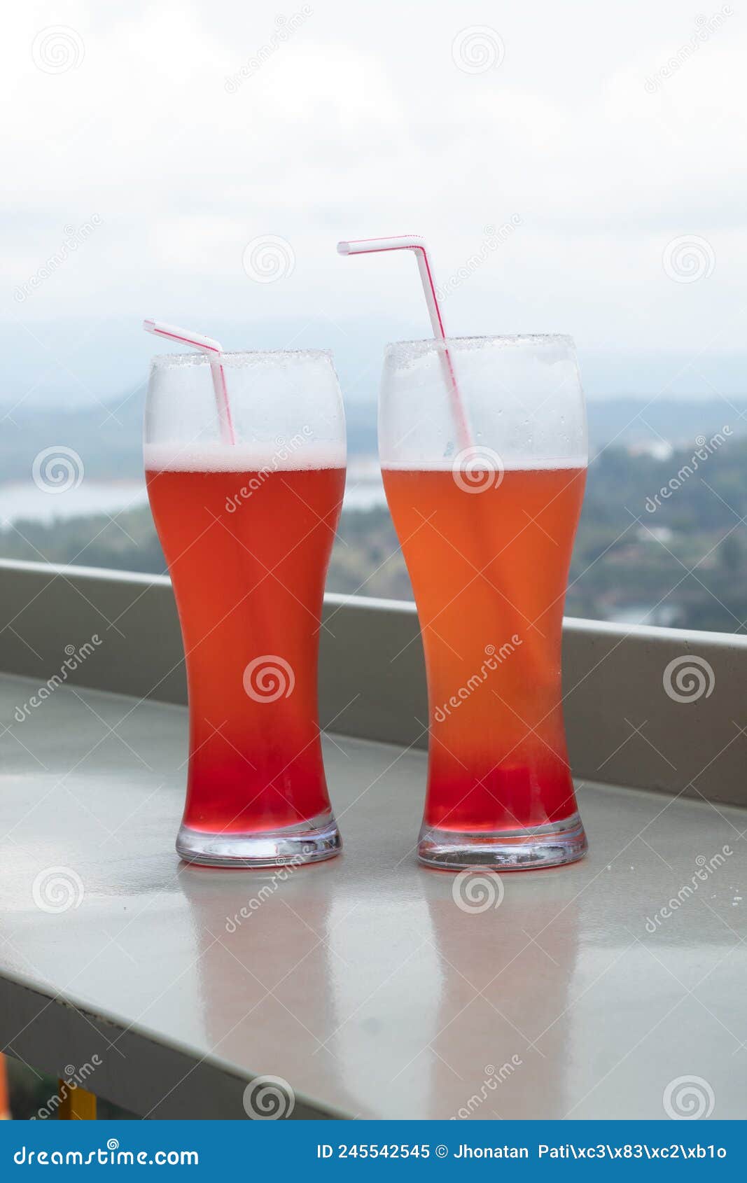 Refreshing Cherry Sumo Beer Drink - Cherry Michelada Stock Image ...