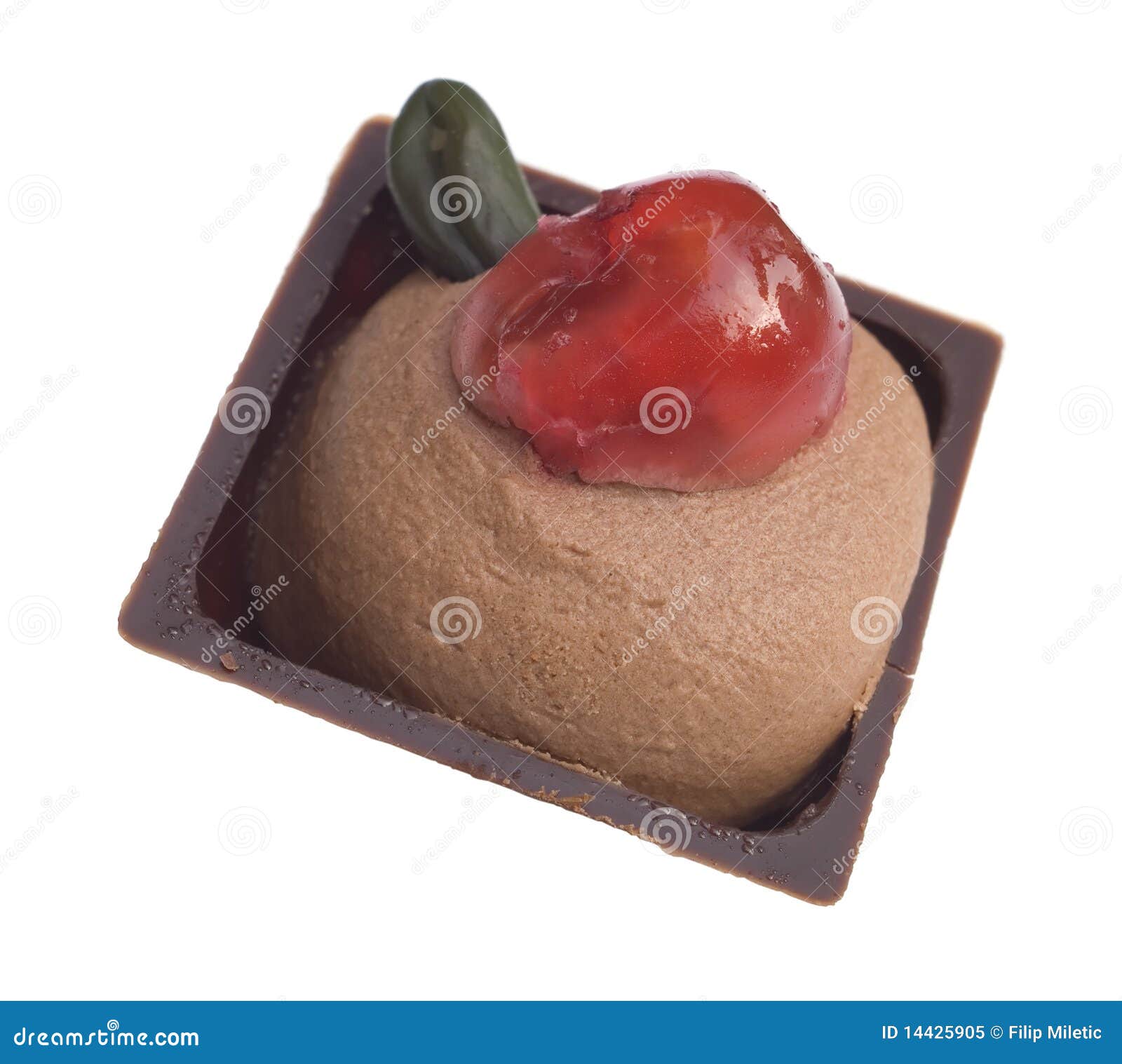 Cherry mousse sweet stock image. Image of mini, juicy - 14425905