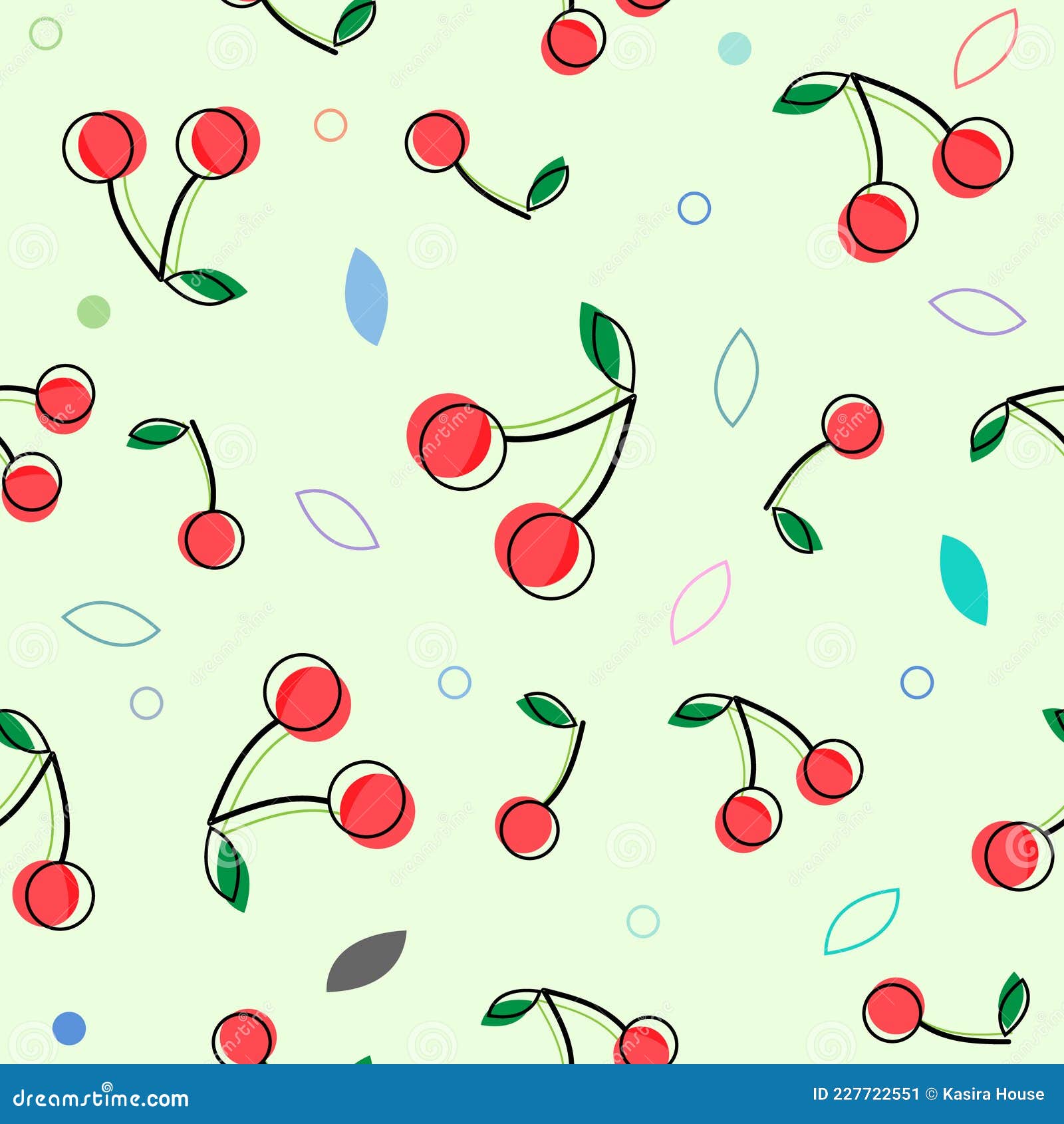 Cherries Pattern Wallpaper