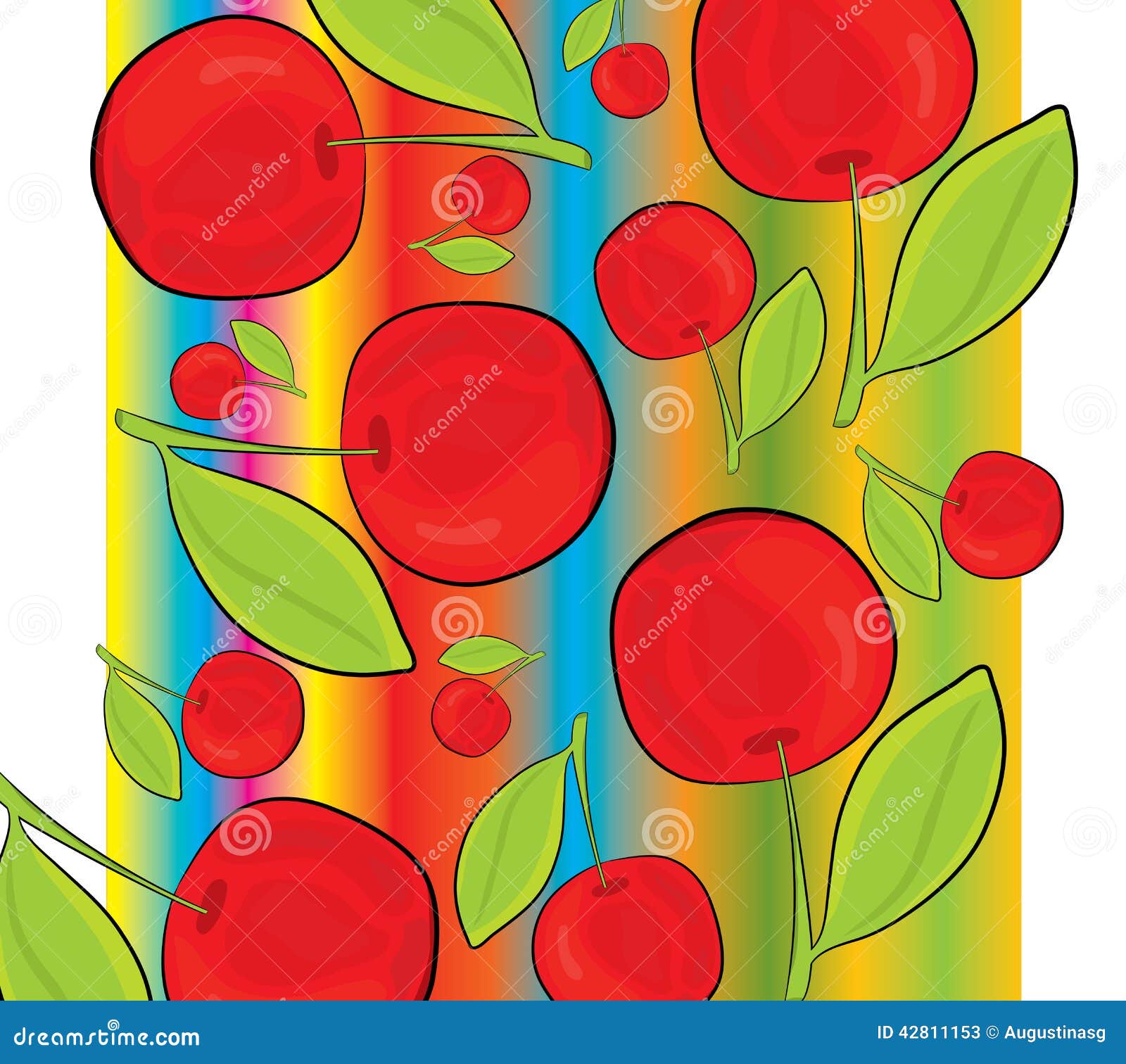 Cherry pattern stock illustration. Illustration of sketch - 42811153
