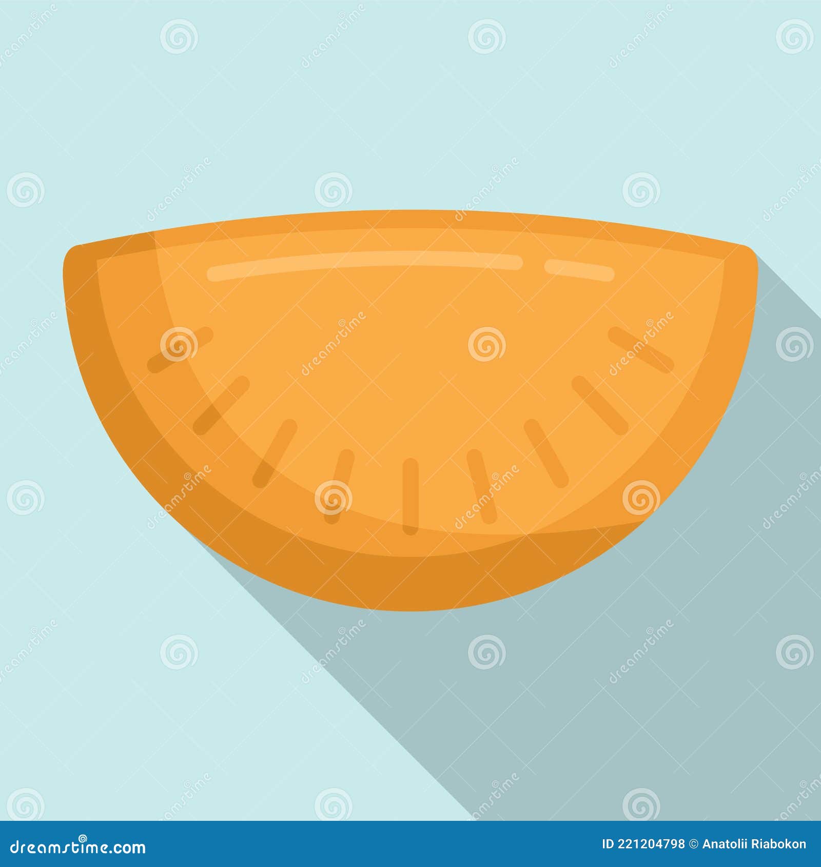 Cherry Patty Icon, Flat Style Stock Vector - Illustration of bake ...