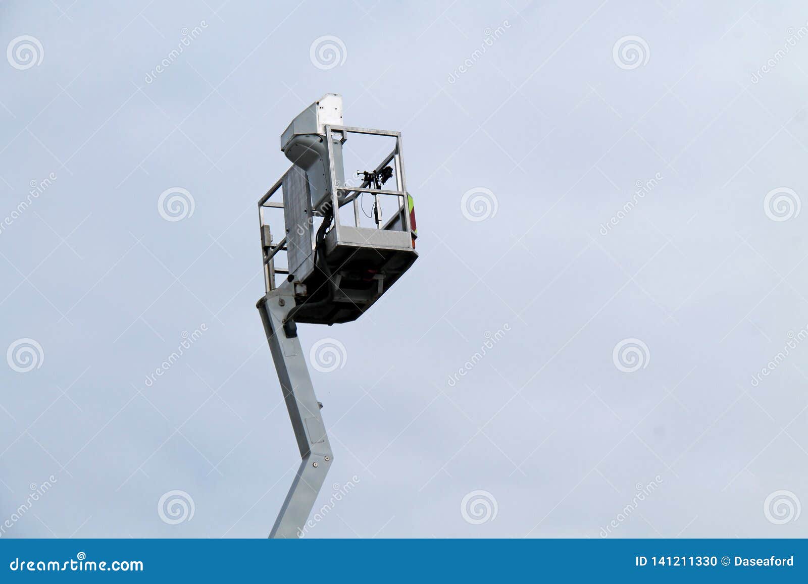 Cherry Picker Crane. stock photo. Image of aerial, reach - 141211330