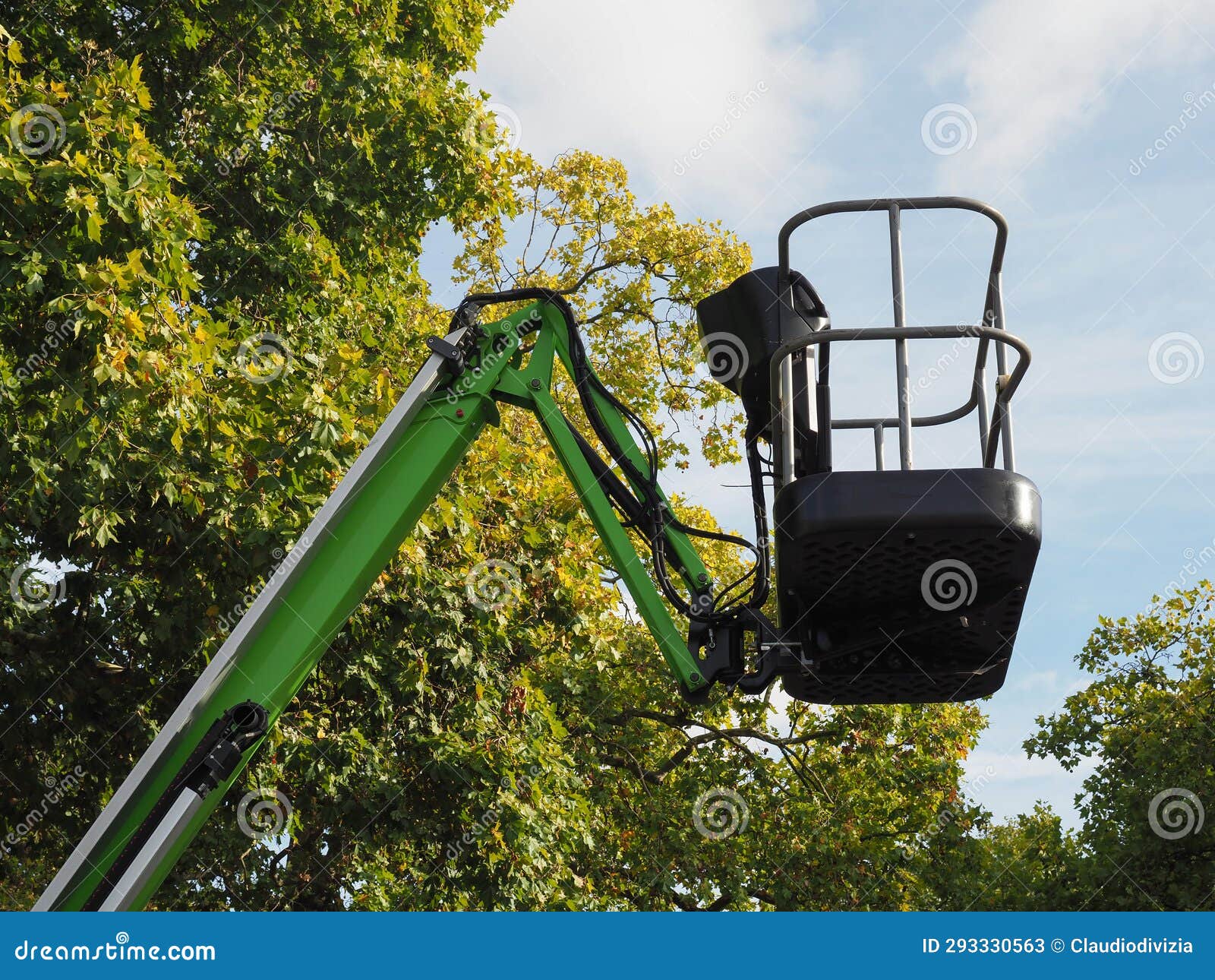 Cherry Picker Crane Platform Stock Image - Image of industrial ...