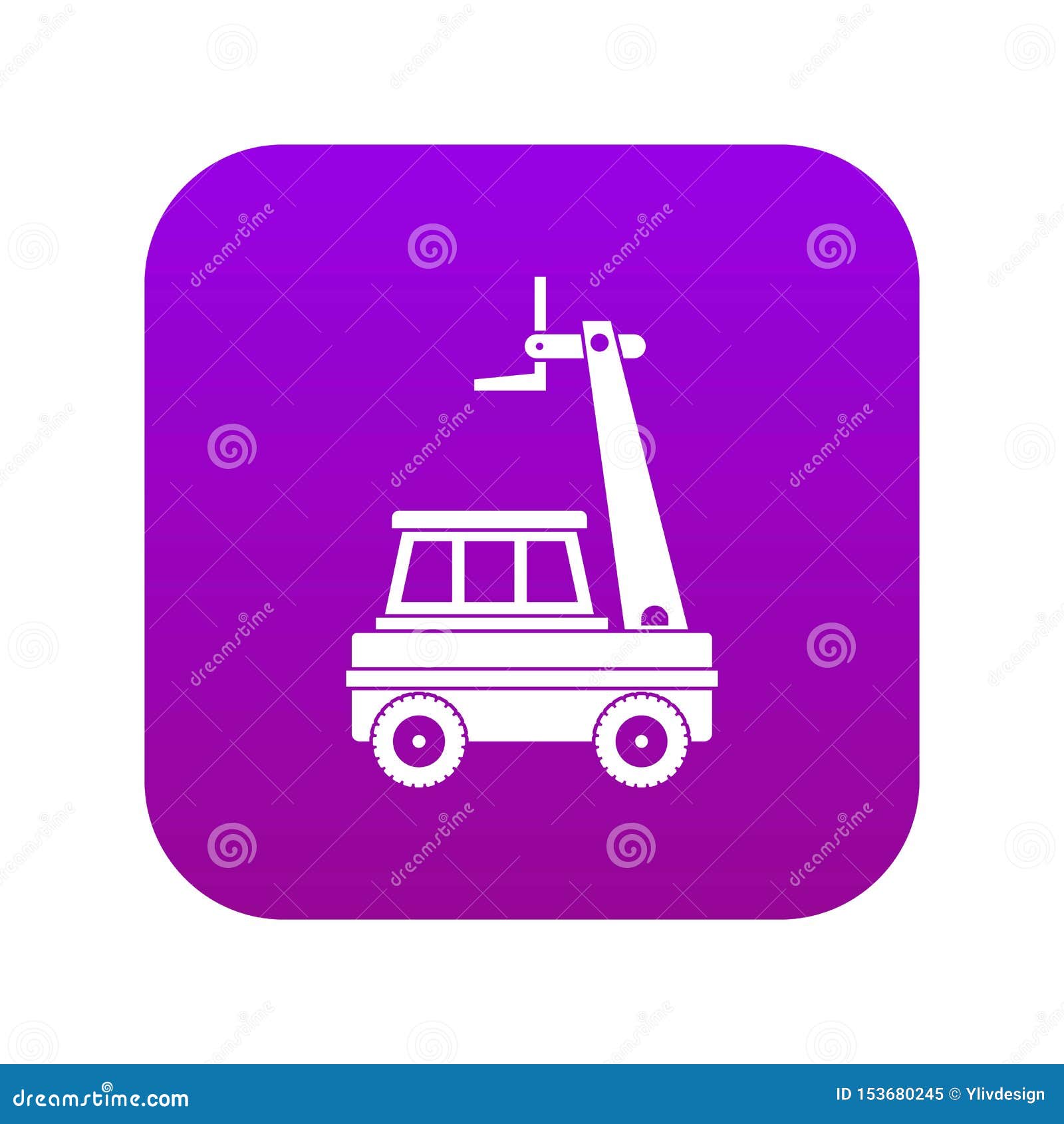 Cherry Picker Icon Digital Purple Stock Vector - Illustration of ...