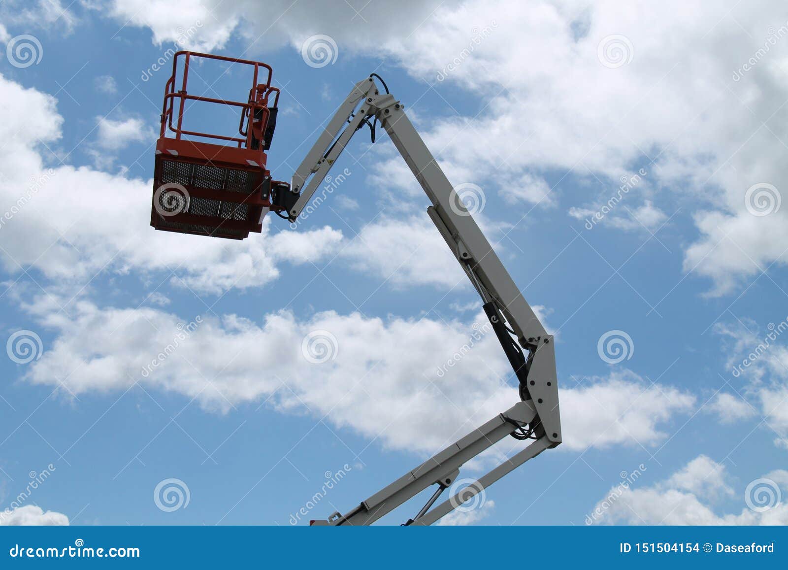 Cherry Picker Lift. stock photo. Image of platform, hoist - 151504154