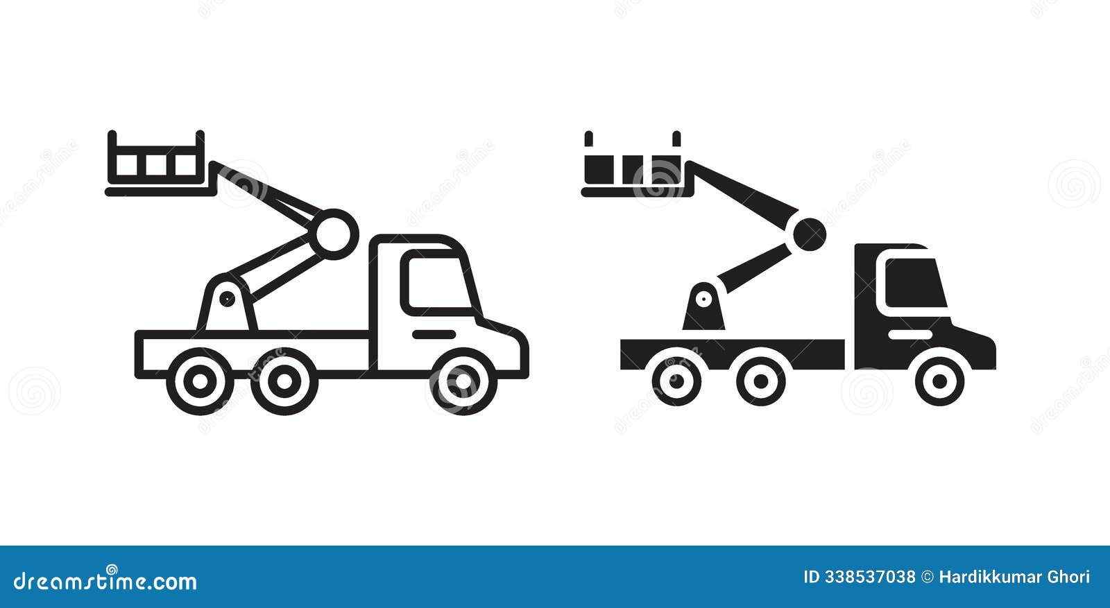 Cherry Picker Cartoon Vector | CartoonDealer.com #21519045