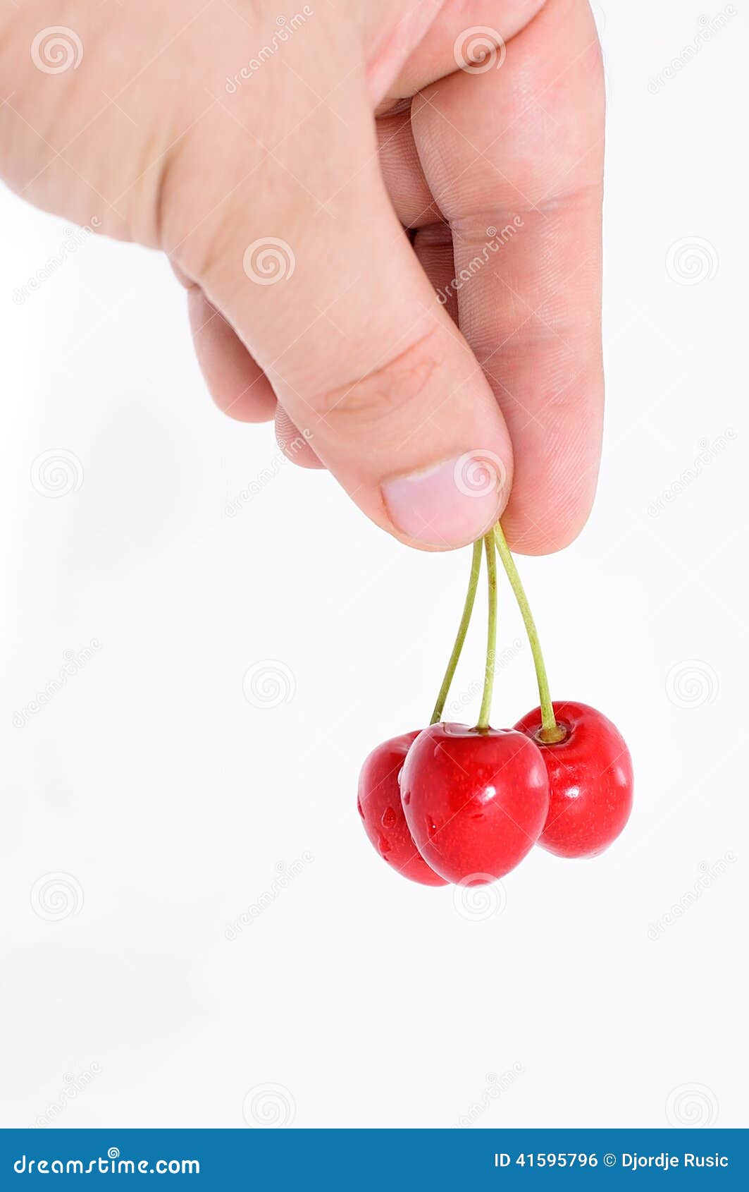 Cherry picking stock photo. Image of dieting, isolated - 41595796