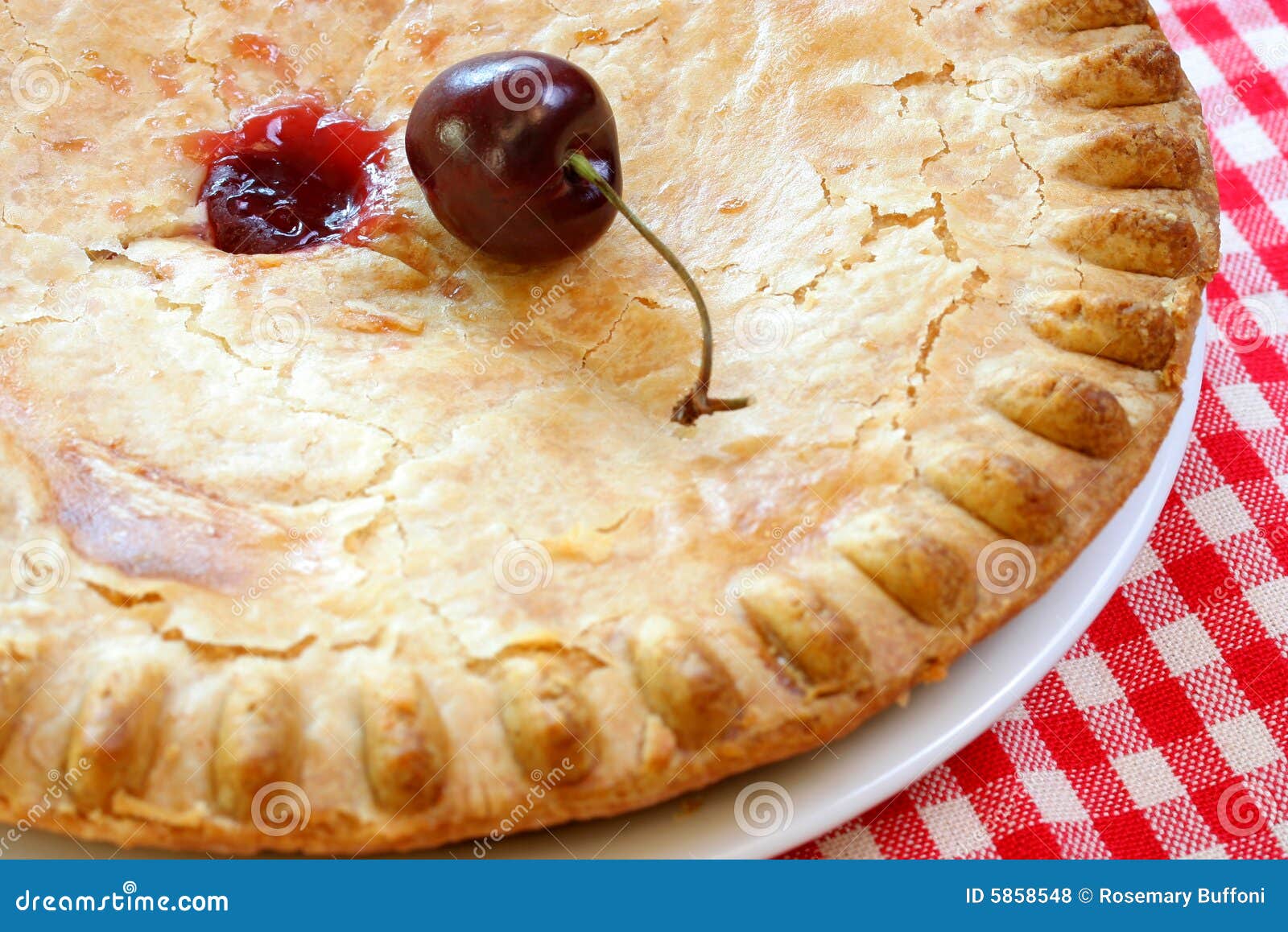 Cherry Pie Close Up stock photo. Image of cherry, closeup - 5858548