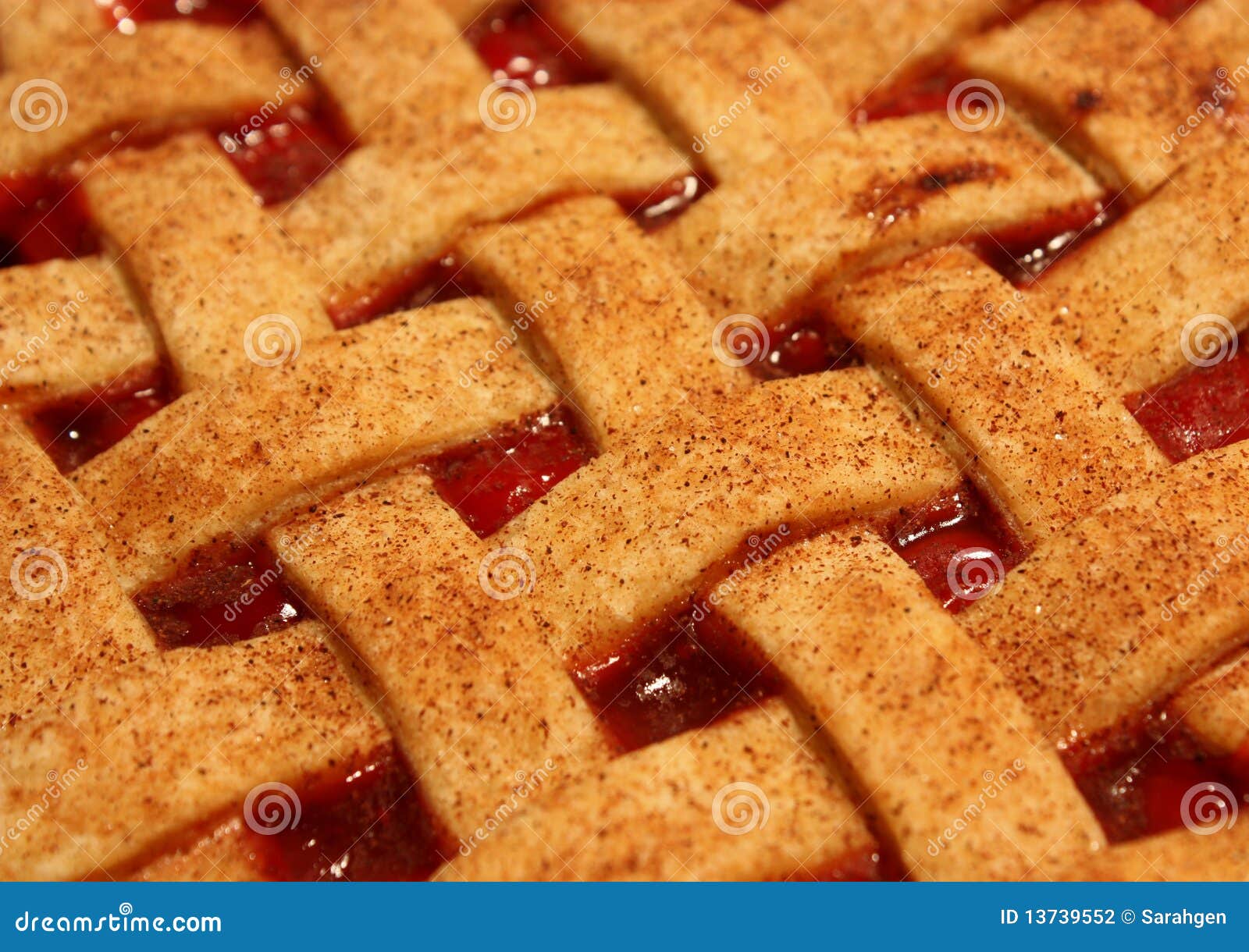 Cherry Pie with Lattice Top Stock Photo - Image of treat, cherry: 13739552