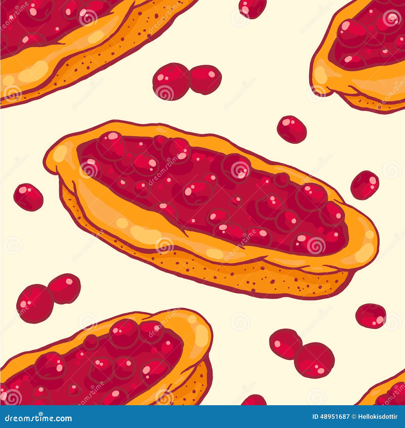 Cherry Pie Seamless Pattern Stock Vector - Illustration of background ...
