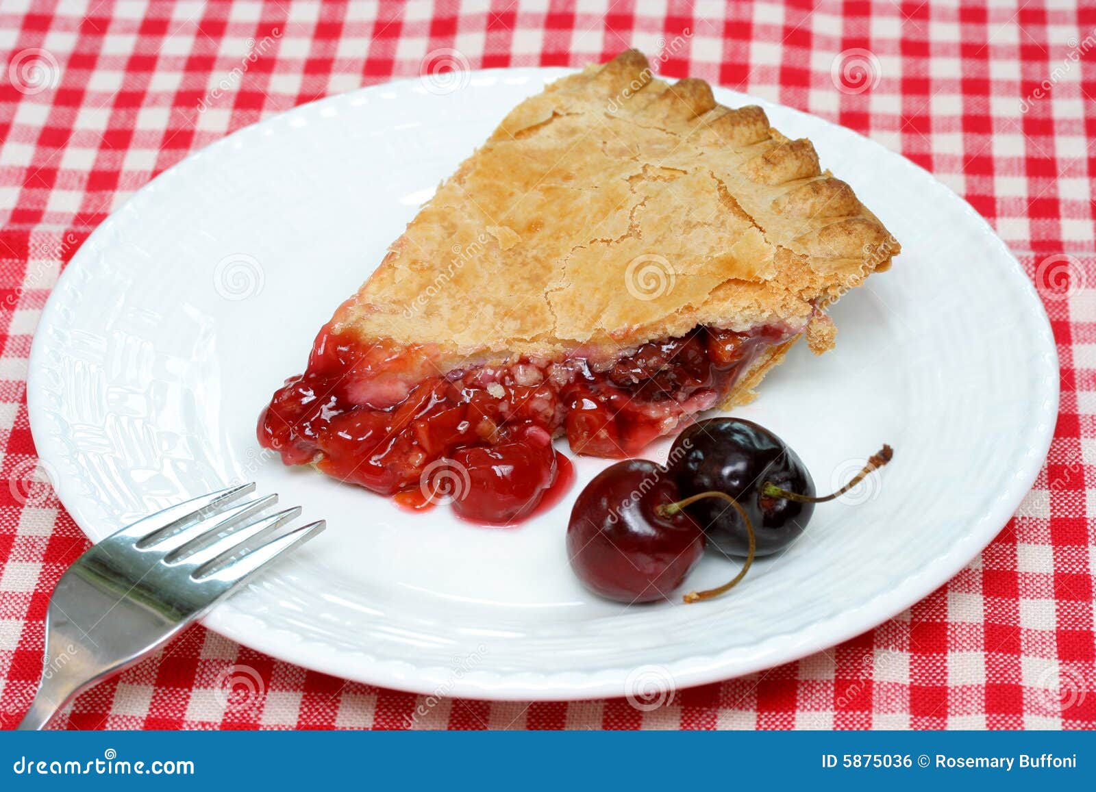 Cherry Pie Slice stock photo. Image of baked, appetizing - 5875036