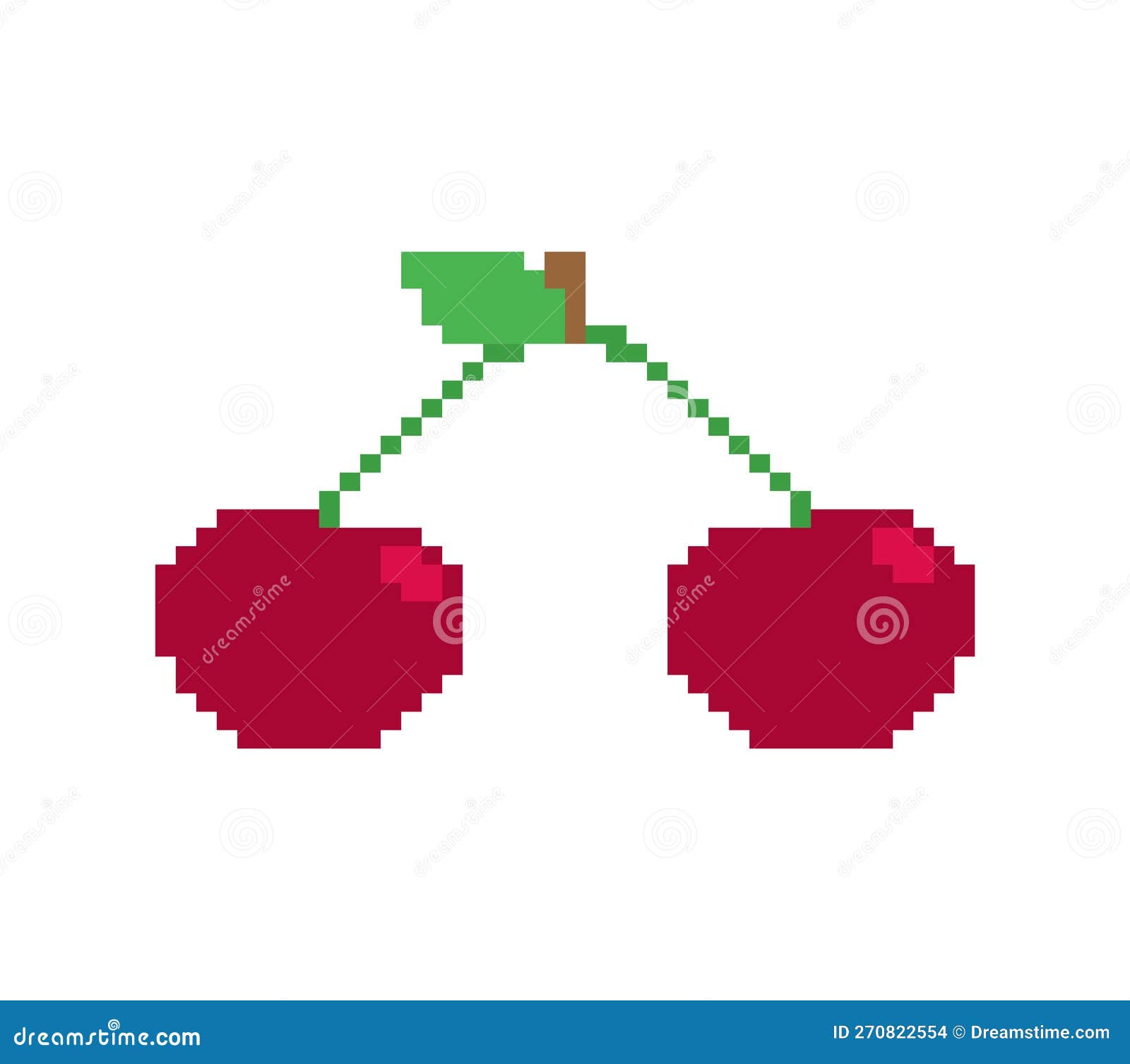 Cherry Pixel Art. Cherries 8 Bit Stock Illustration - Illustration of ...