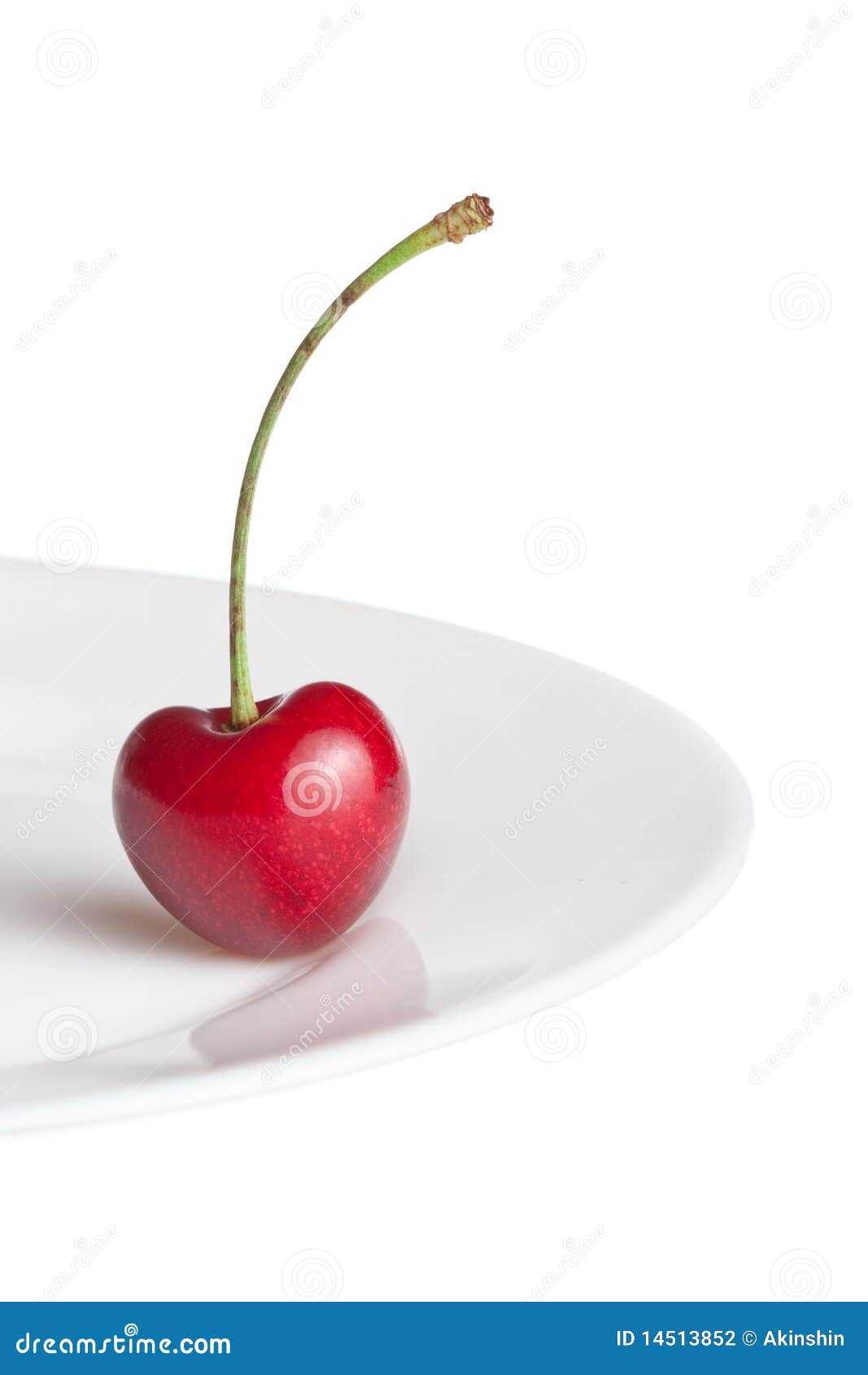 Cherry on plate stock photo. Image of food, healthy, mature - 14513852